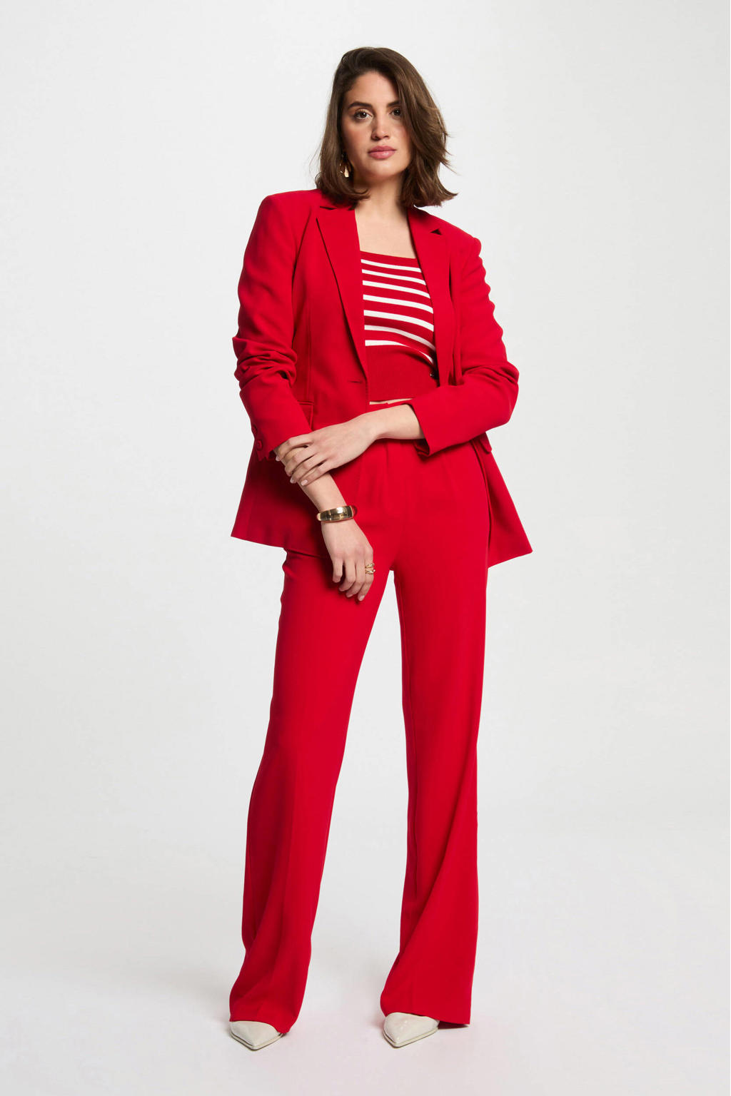 Morgan getailleerde blazer rood | wehkamp