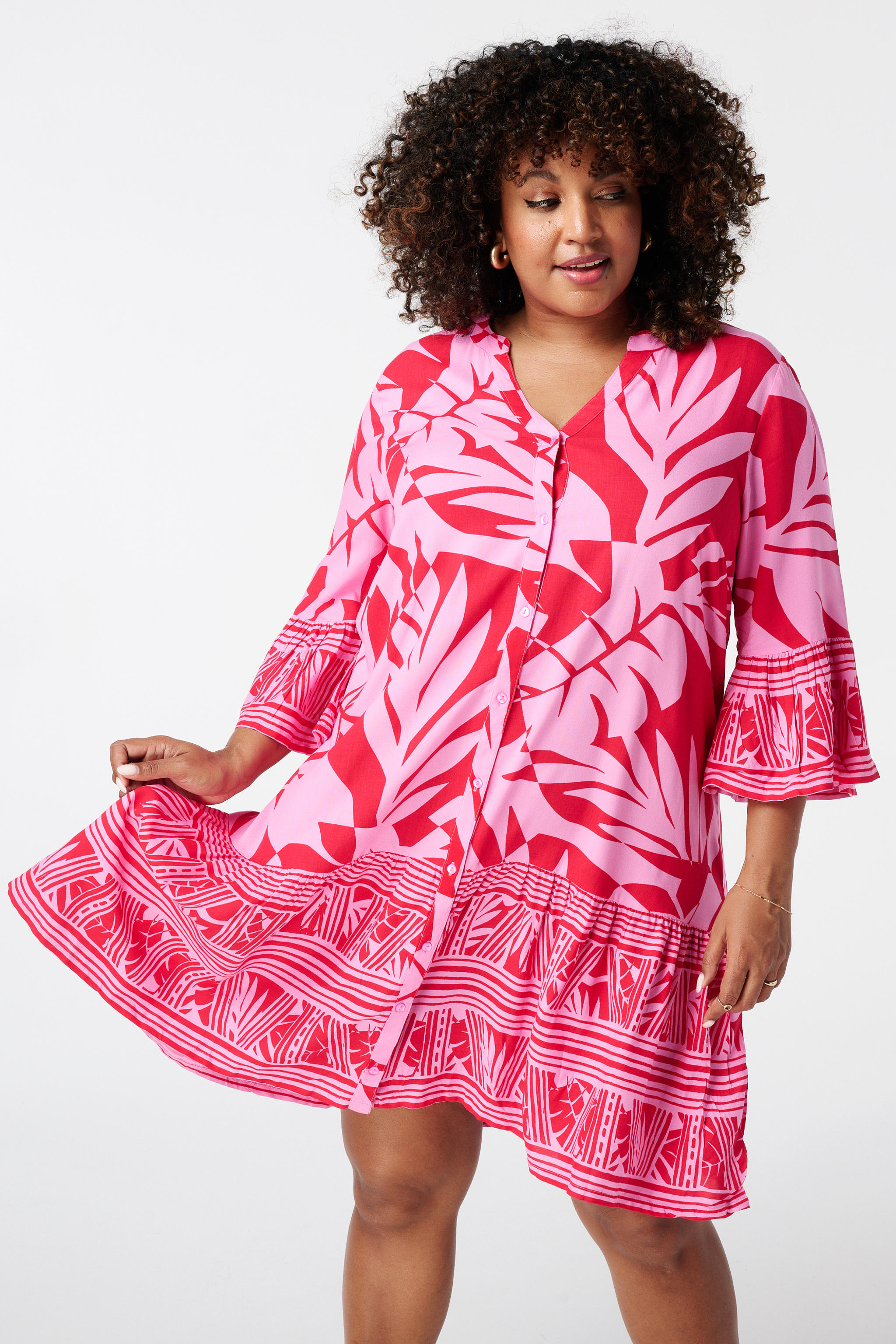 MS Mode A-lijn jurk roze kopen? | Morgen in huis | wehkamp