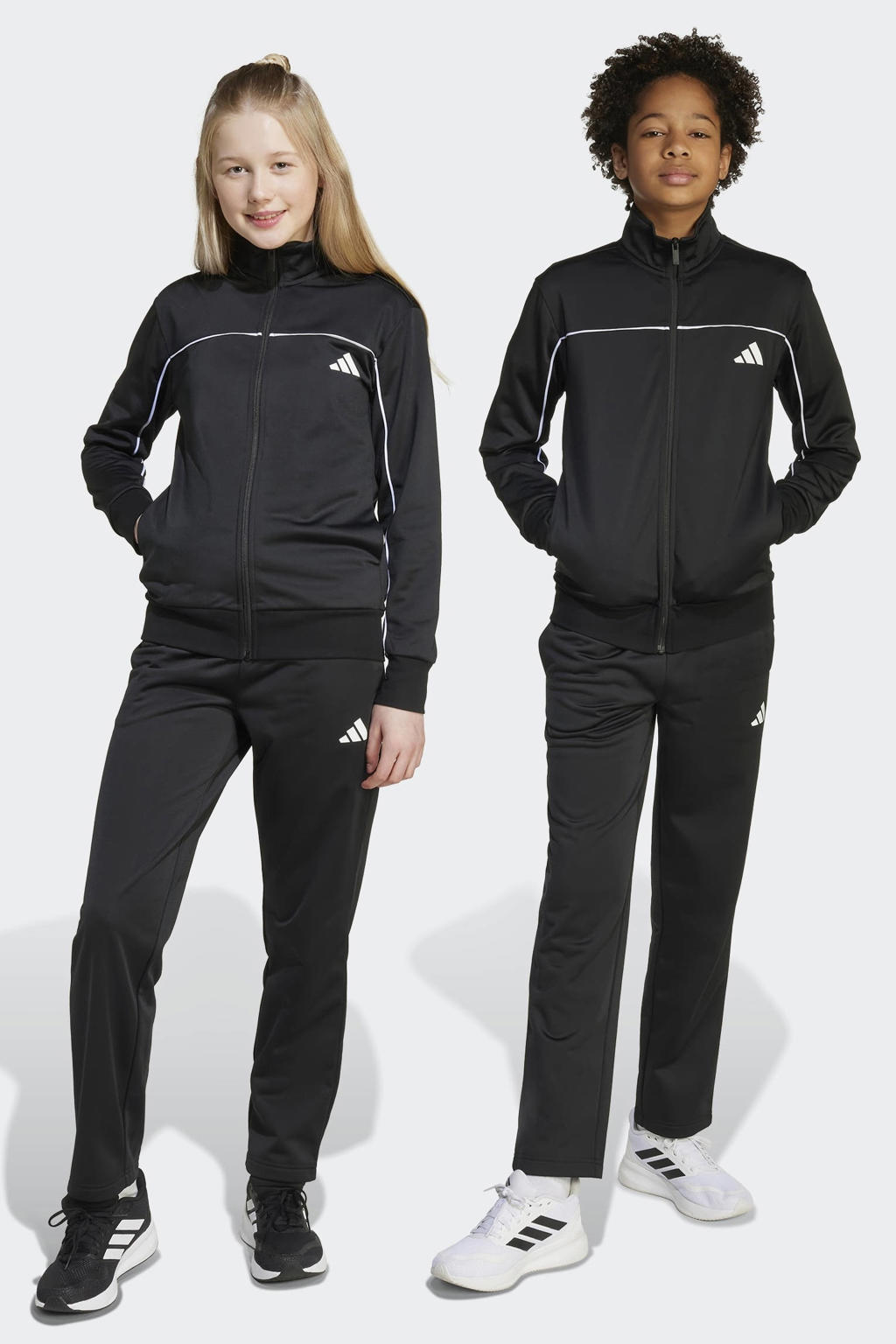 adidas Sportswear trainingspak zwart/wit | wehkamp