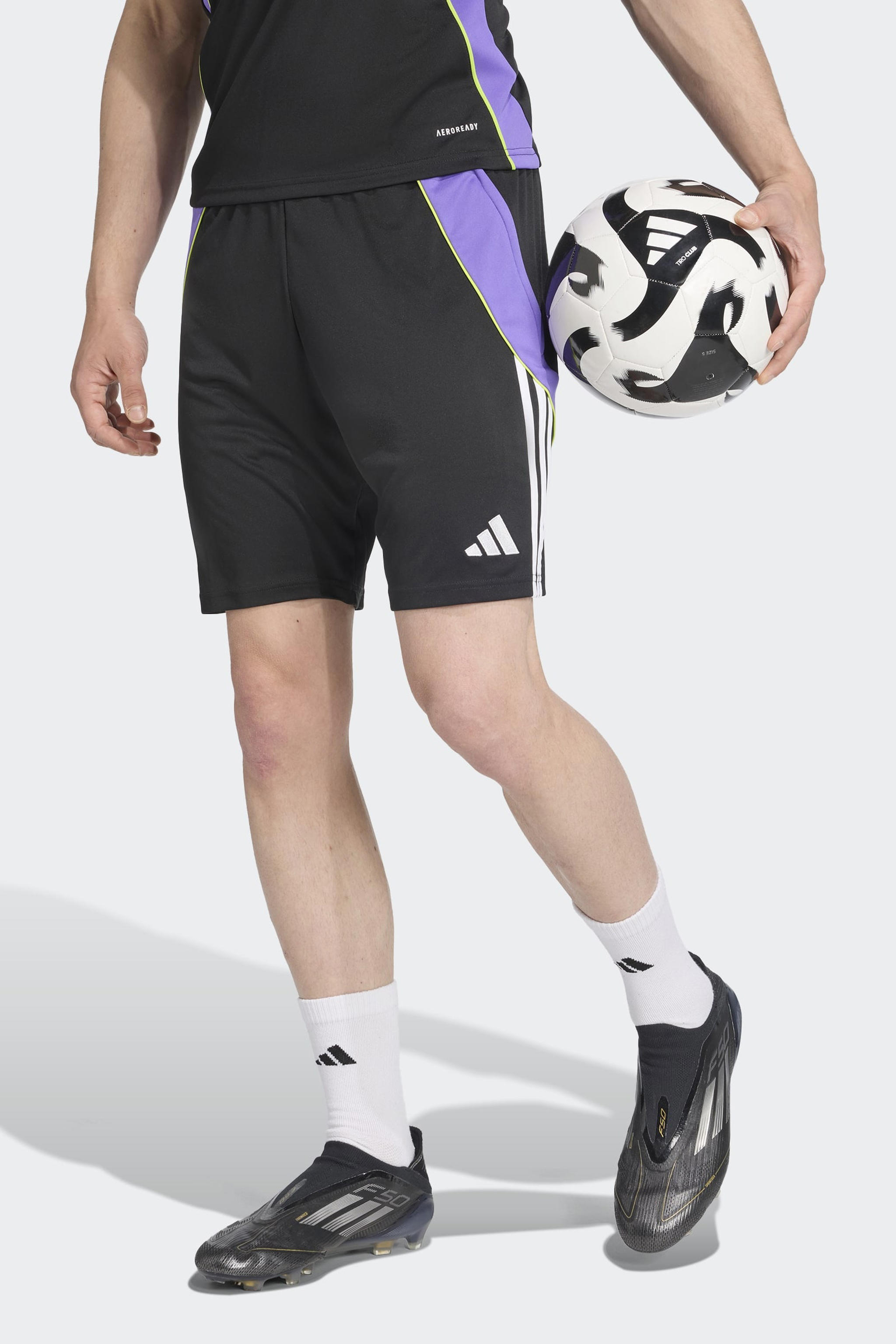 adidas Performance Senior Senior voetbalshort Tiro 24 zwart/paars | wehkamp