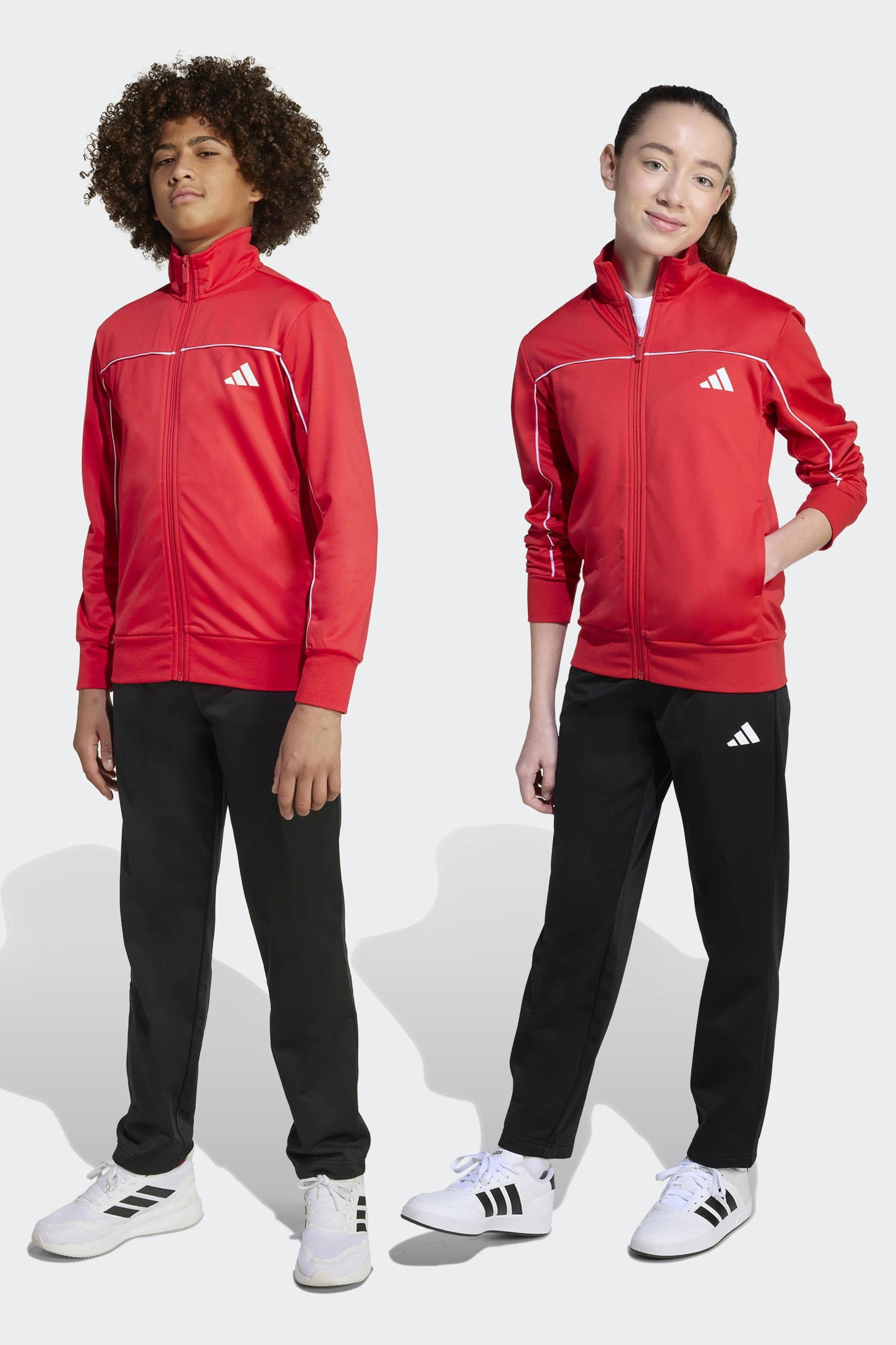 adidas Sportswear trainingspak rood/zwart | wehkamp