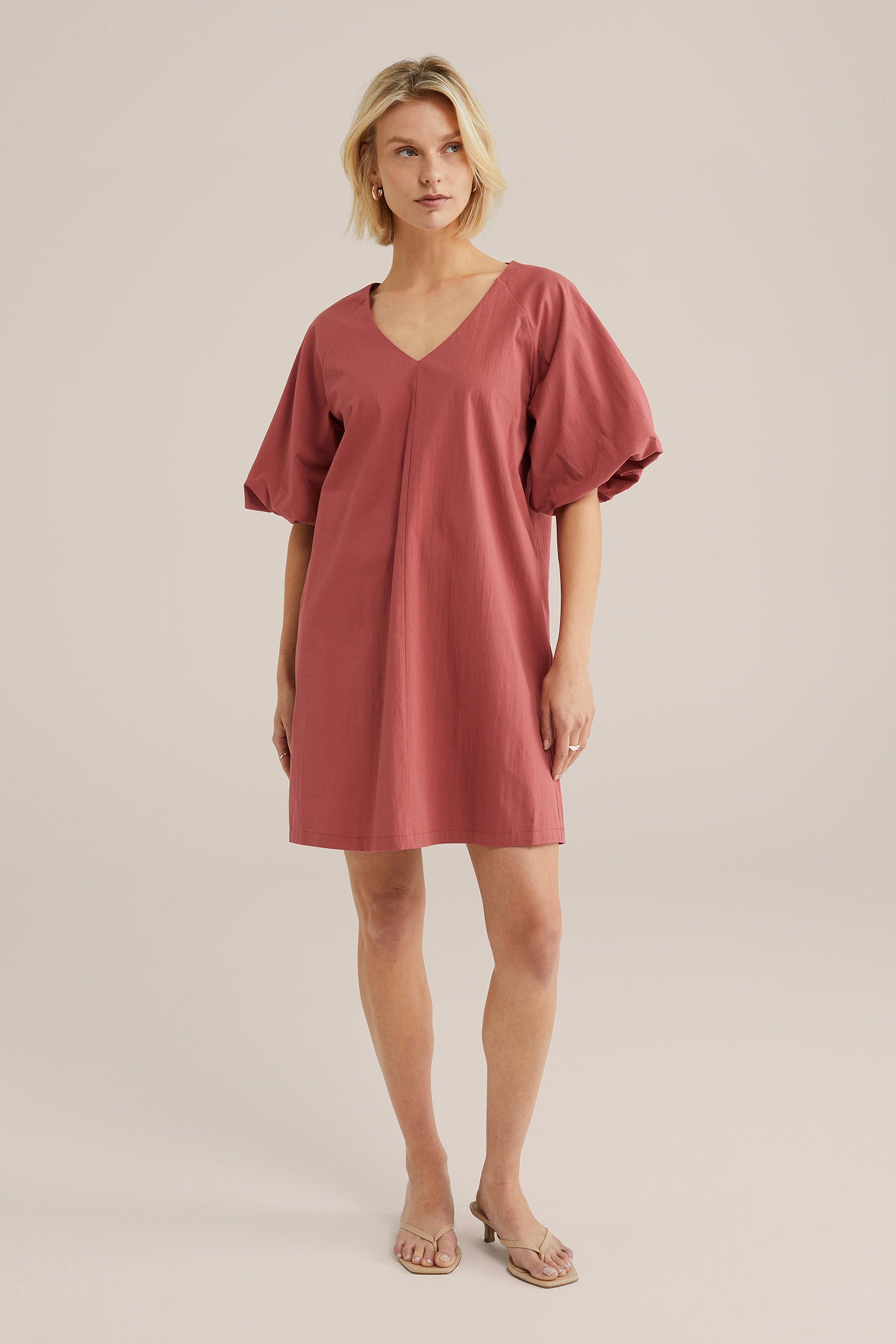 WE Fashion zomerjurk koraalrood | wehkamp