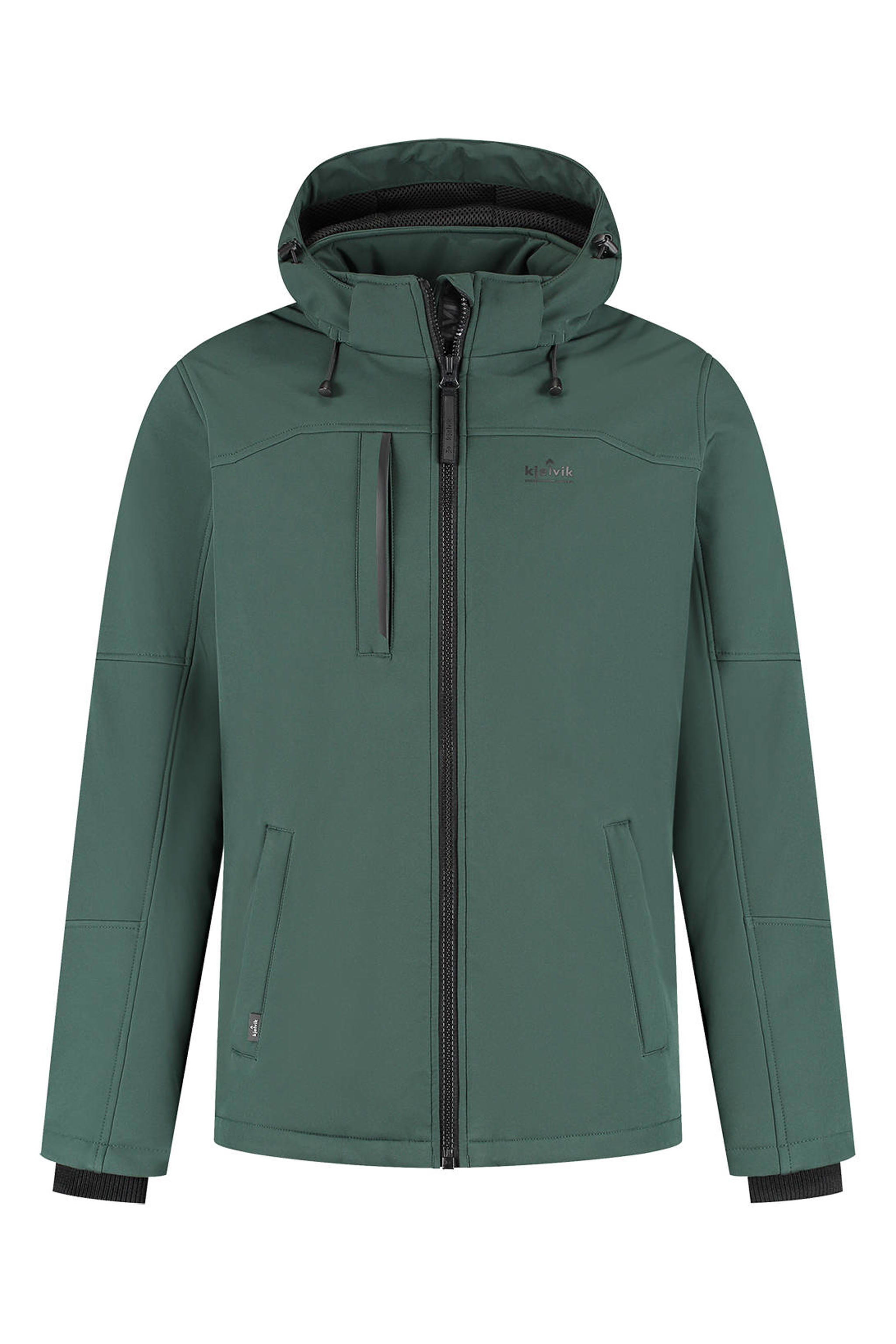 Kjelvik softshell jas Thom groen | wehkamp