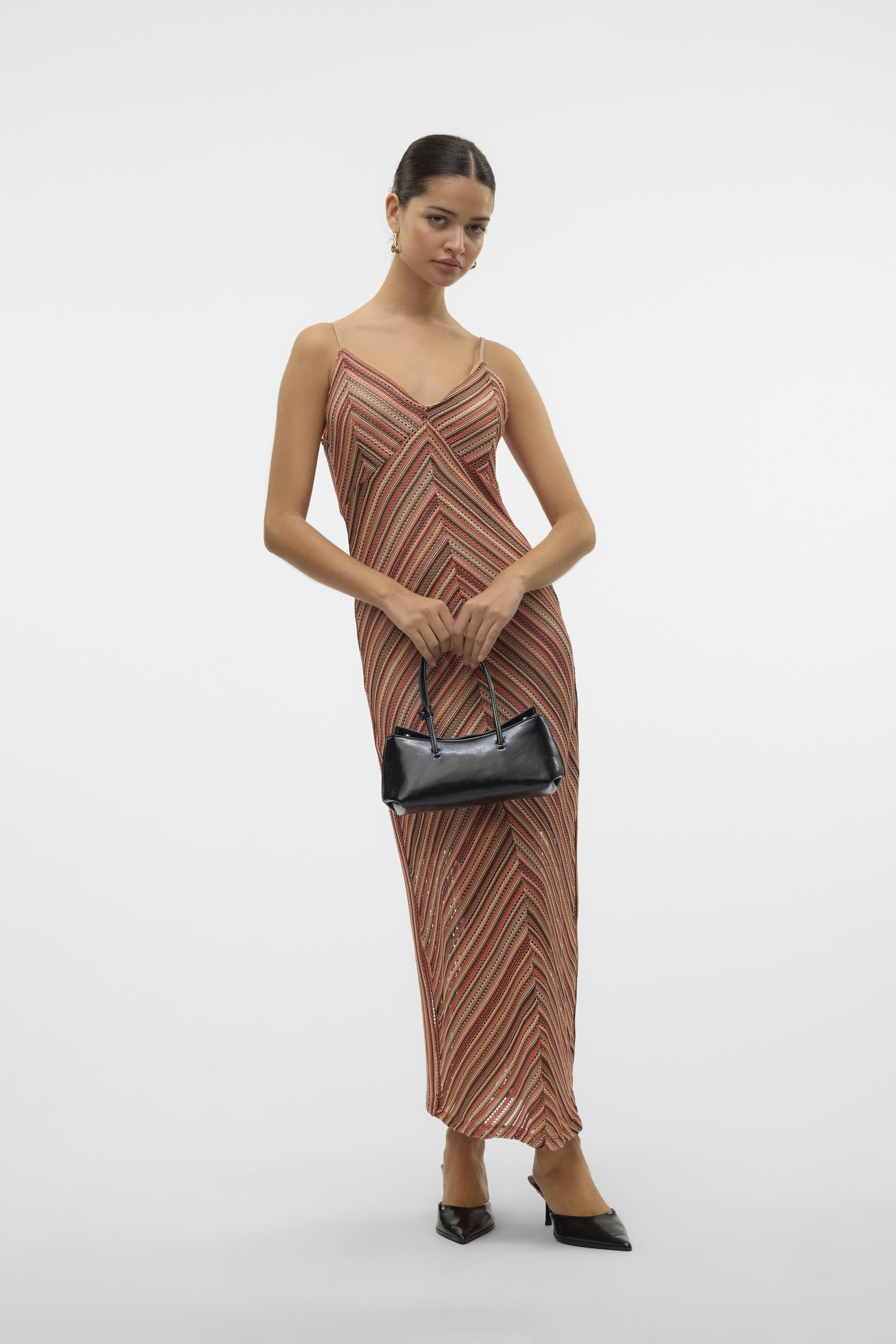 VERO MODA zomerjurk crochet roodbruin | wehkamp