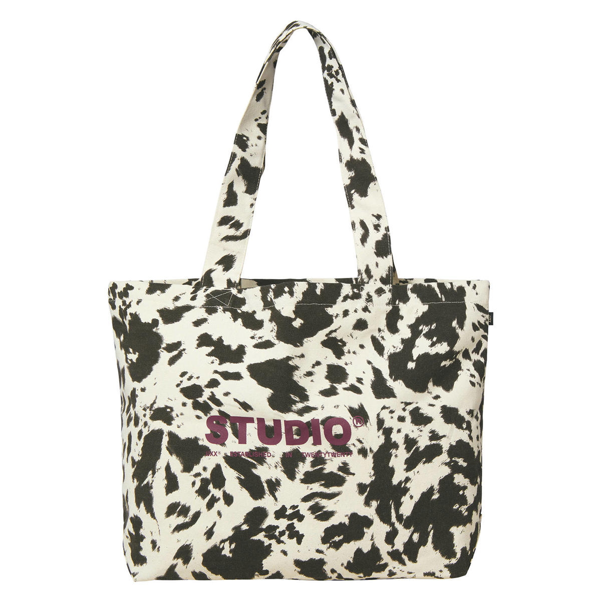 JJXX shopper met koeienprint JXBETHANY ecru/bruin | wehkamp