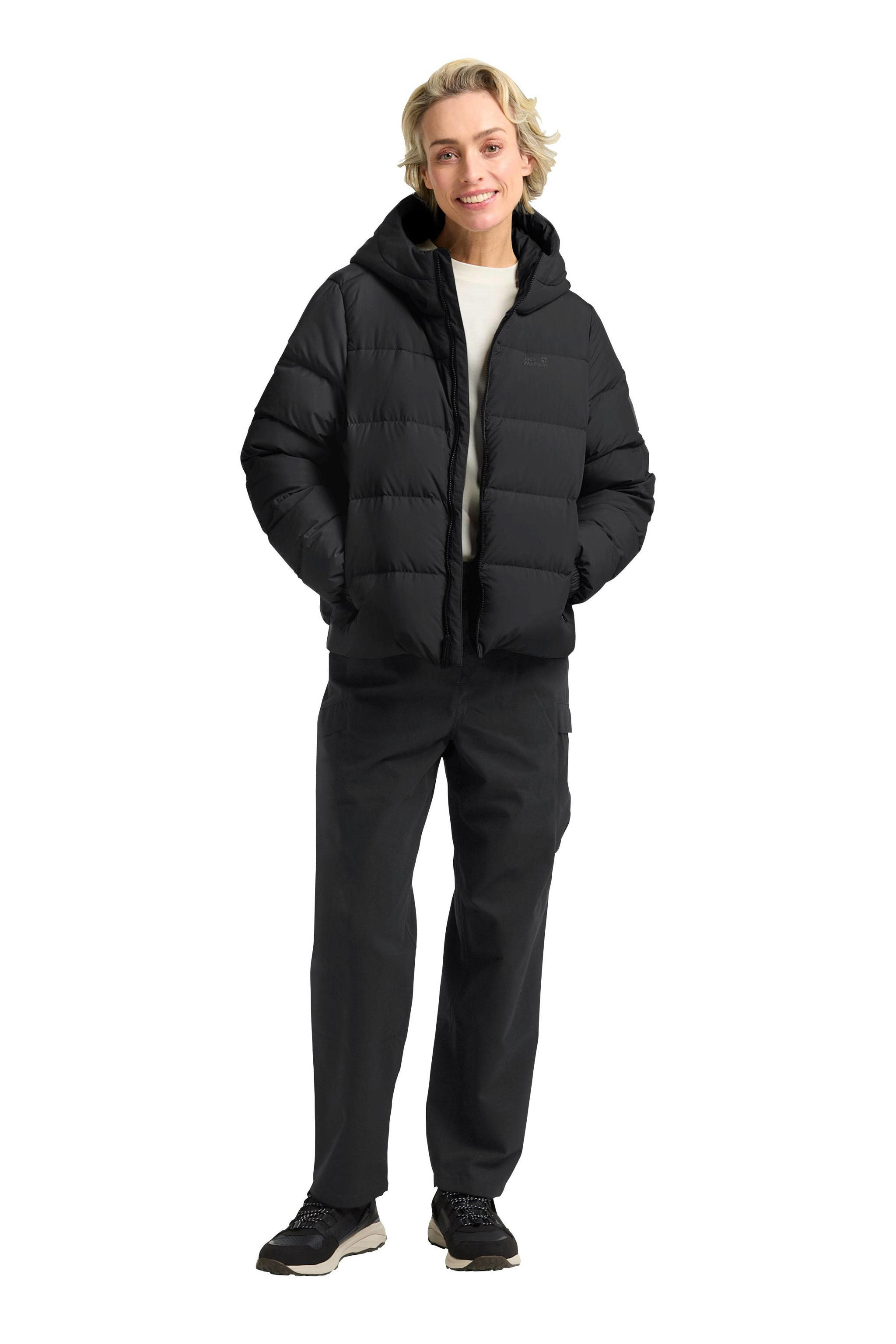 Jack Wolfskin gewatteerde jas Frozen Palace zwart | wehkamp