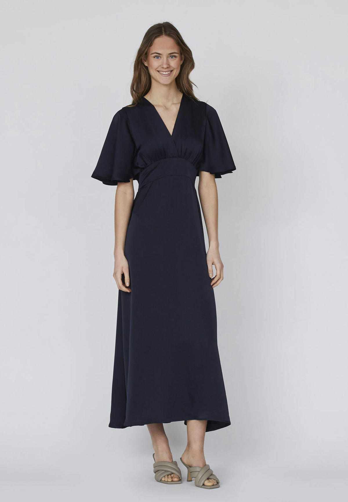 SisterS Point satijnen midi jurk | wehkamp