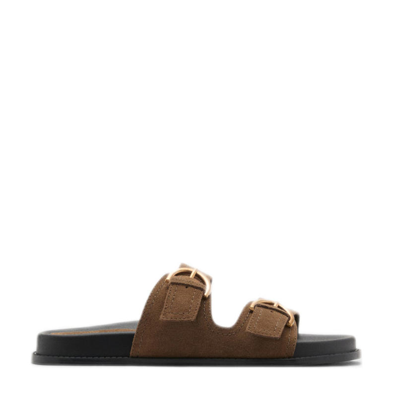 Mango suède slippers bruin kopen? | Morgen in huis | wehkamp