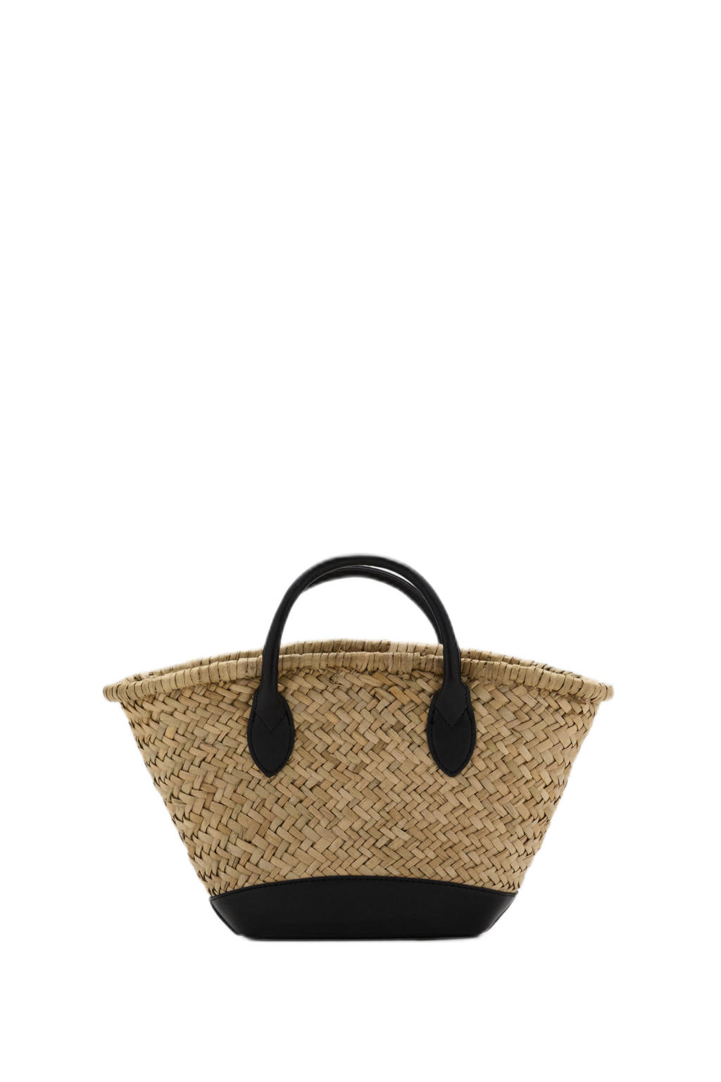 Mango mini shopper naturel/zwart | wehkamp
