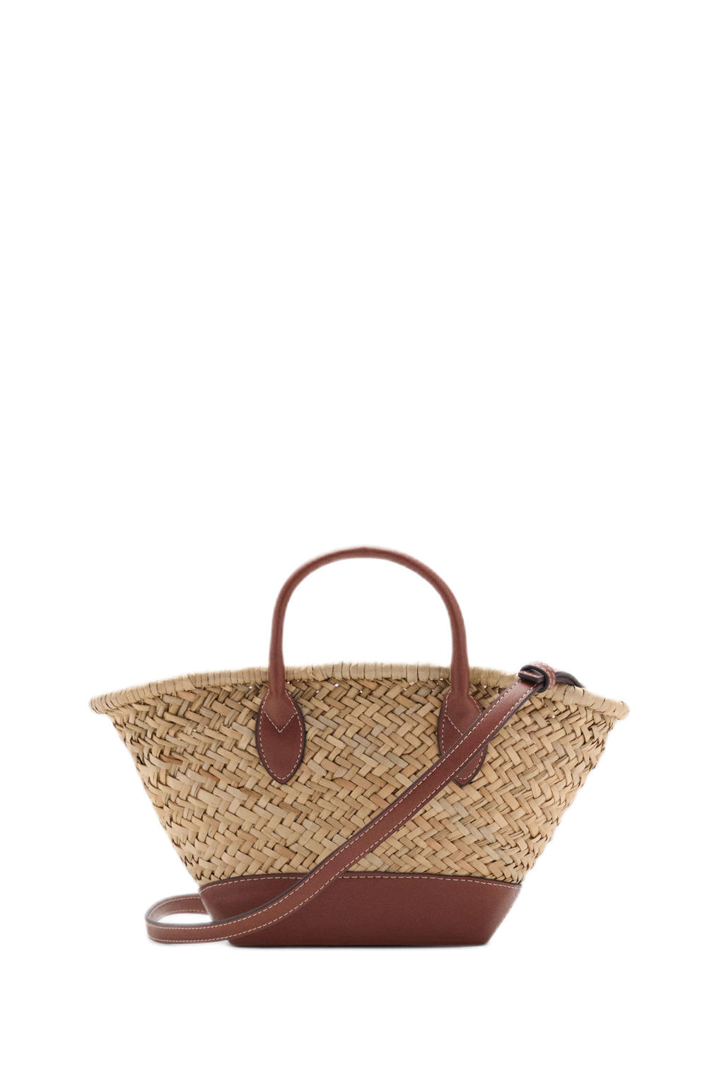 Mango mini shopper naturel/bruin | wehkamp