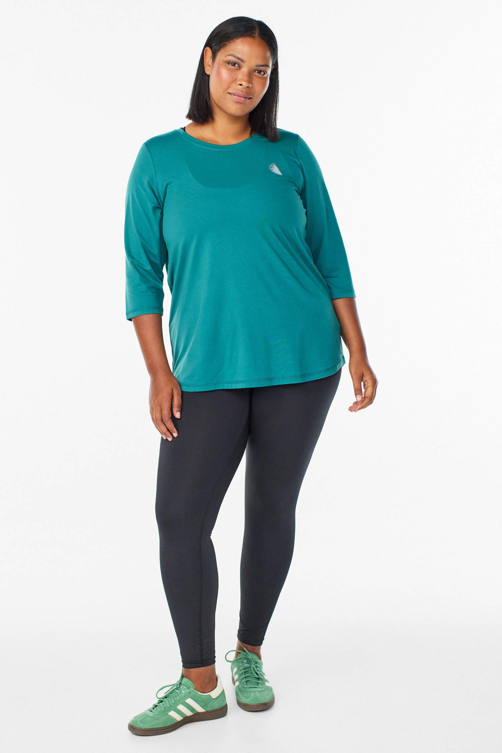ACTIVE By Zizzi Plus Size sportshirt turquoise | wehkamp