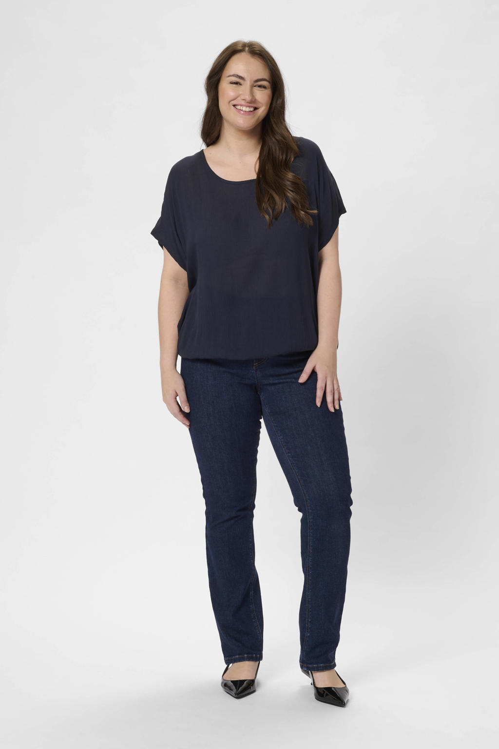 Kaffe Curve top donkerblauw kopen? | Morgen in huis | wehkamp