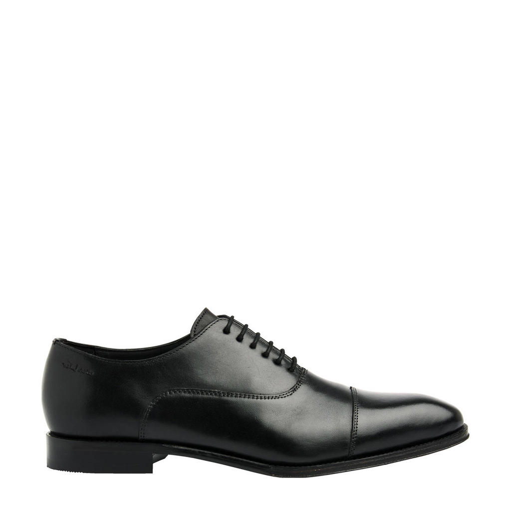 Van Lier Madison leren veterschoenen zwart | wehkamp