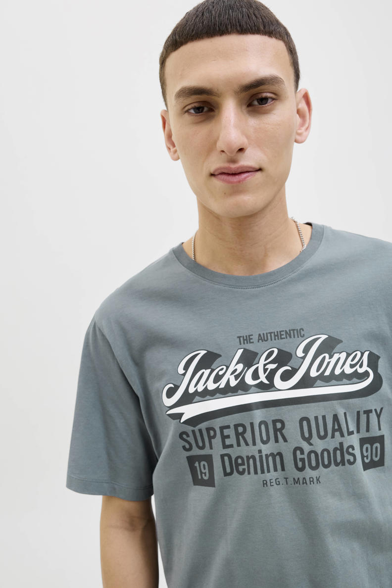JACK & JONES ESSENTIALS T-shirt grijsblauw | wehkamp