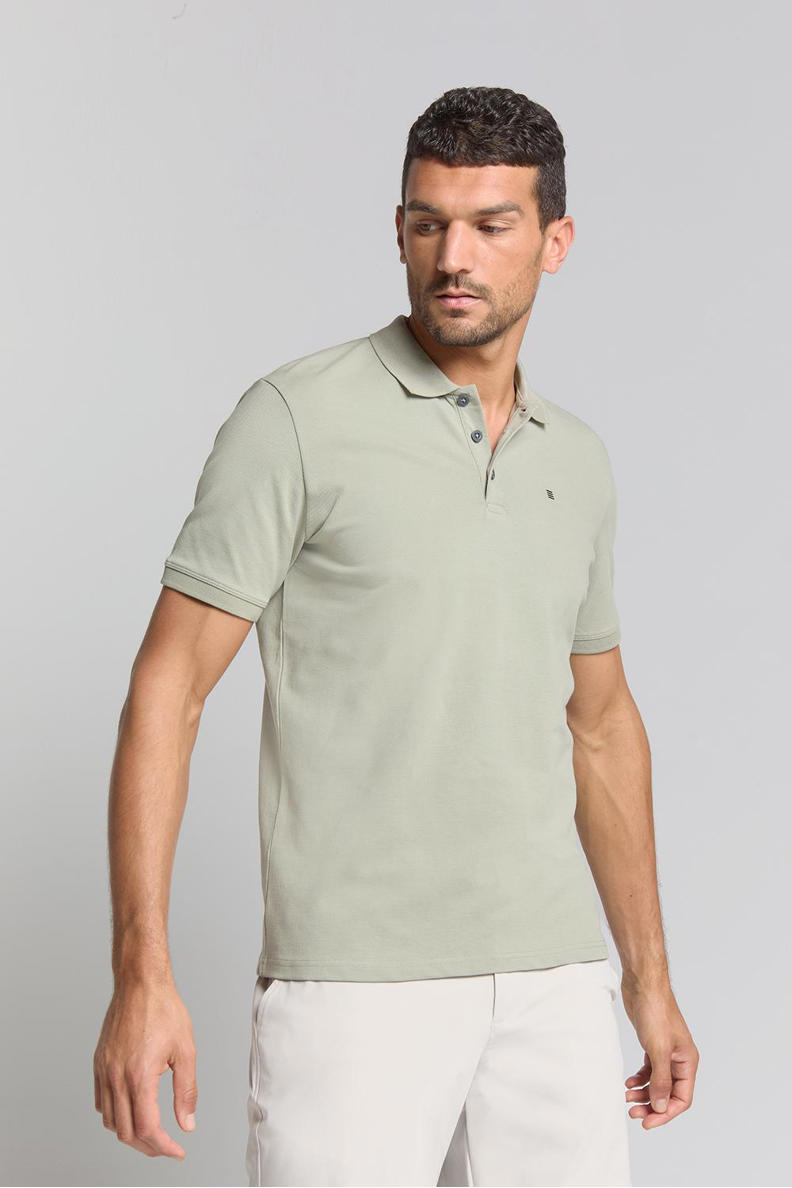 No Excess regular polo grijsgroen | wehkamp