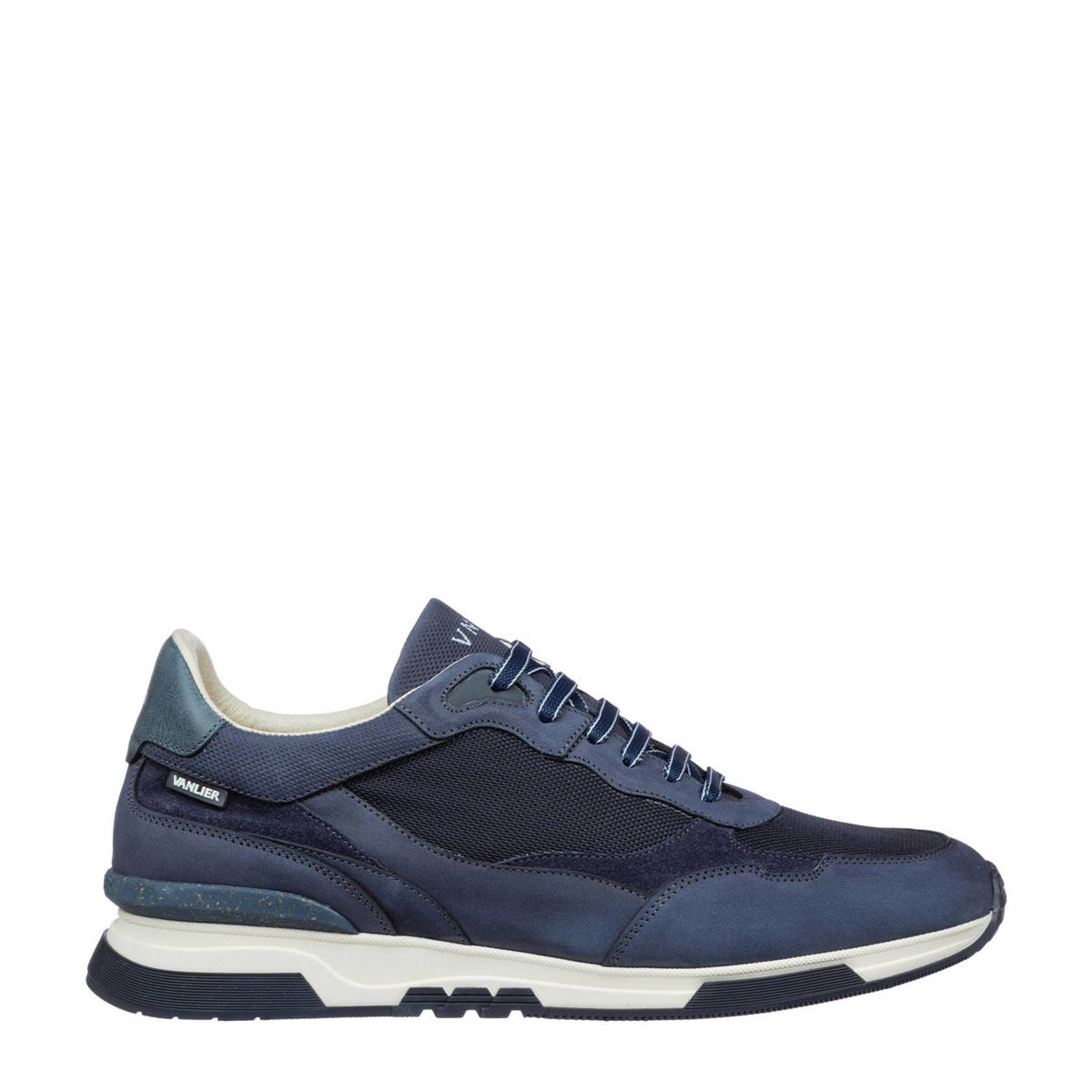 Van Lier Romeo nubuck sneakers donkerblauw | wehkamp