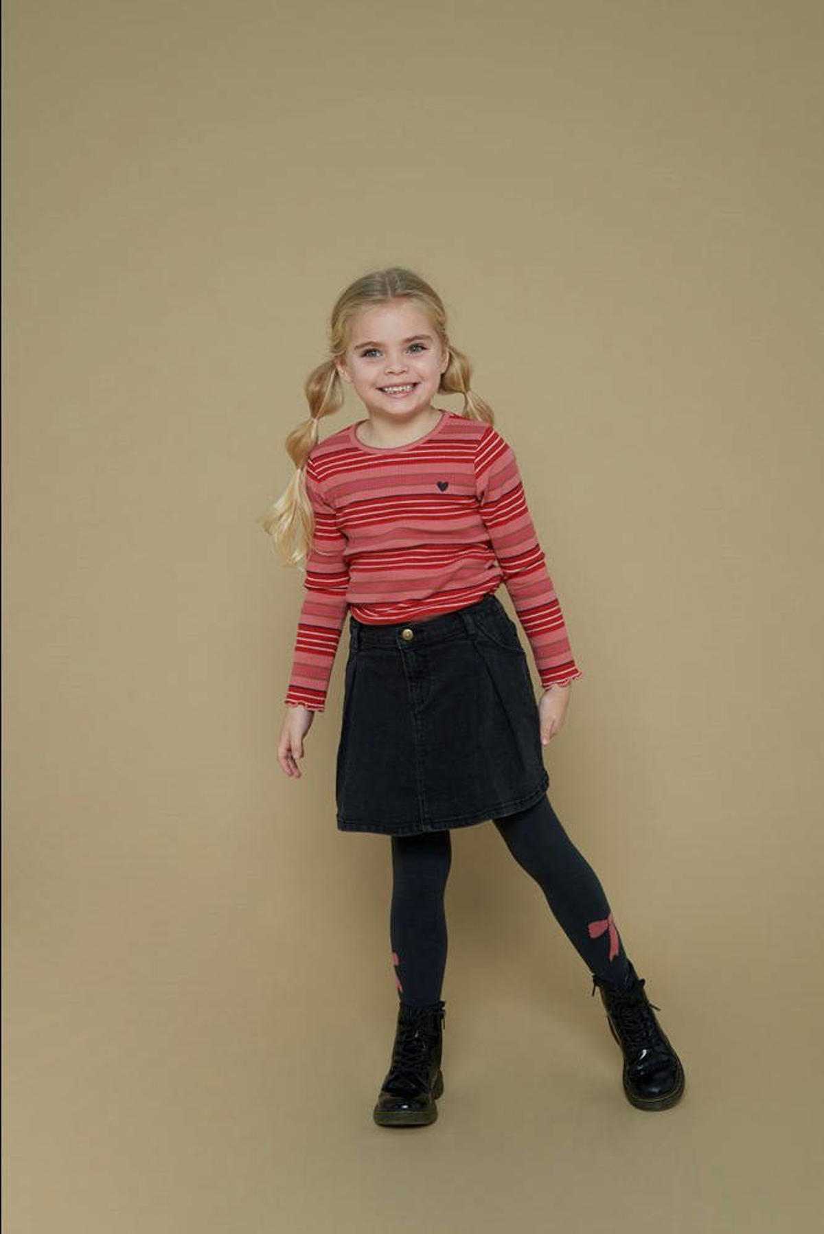 Jubel longsleeve roze/rood Queen Of Hearts | wehkamp