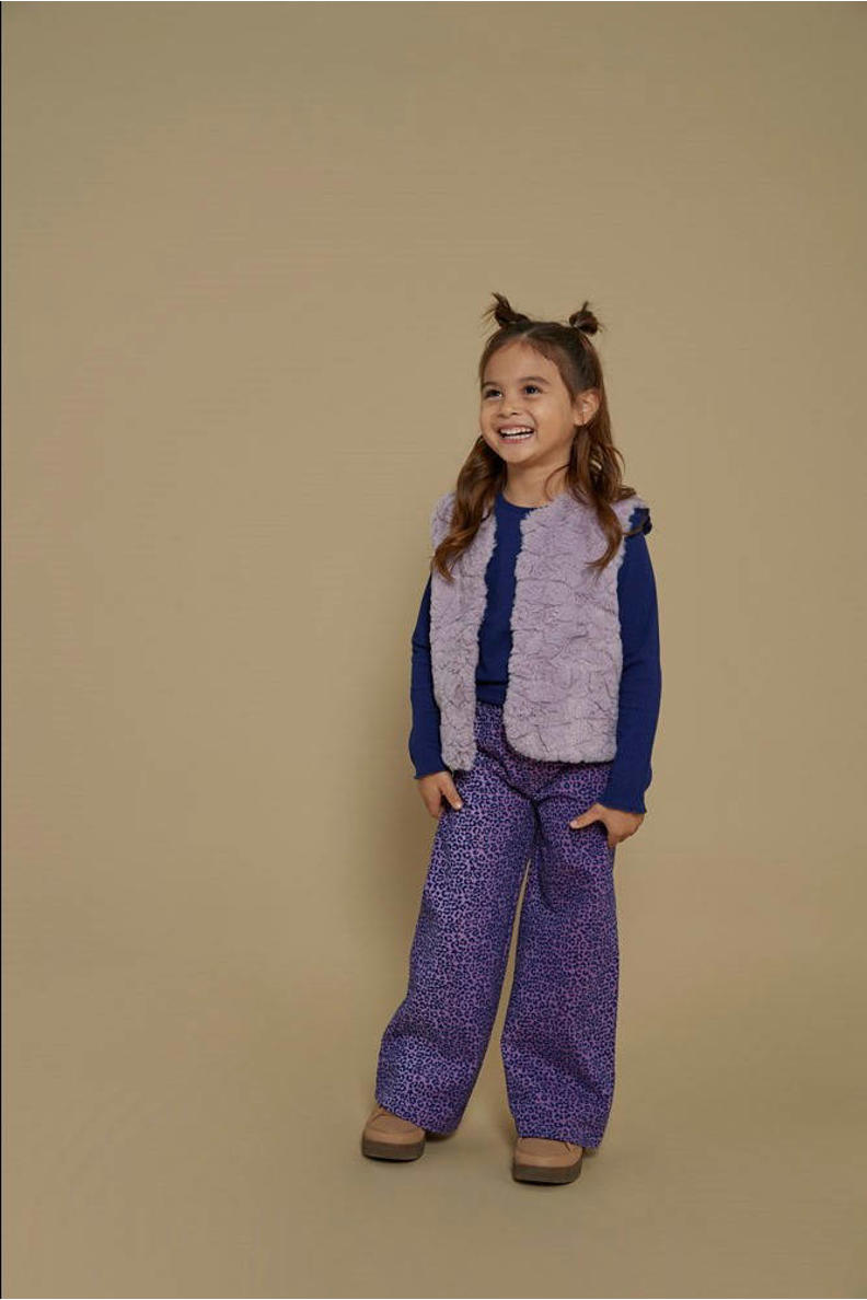 Jubel reversible gilet van imitatiebont lila | wehkamp