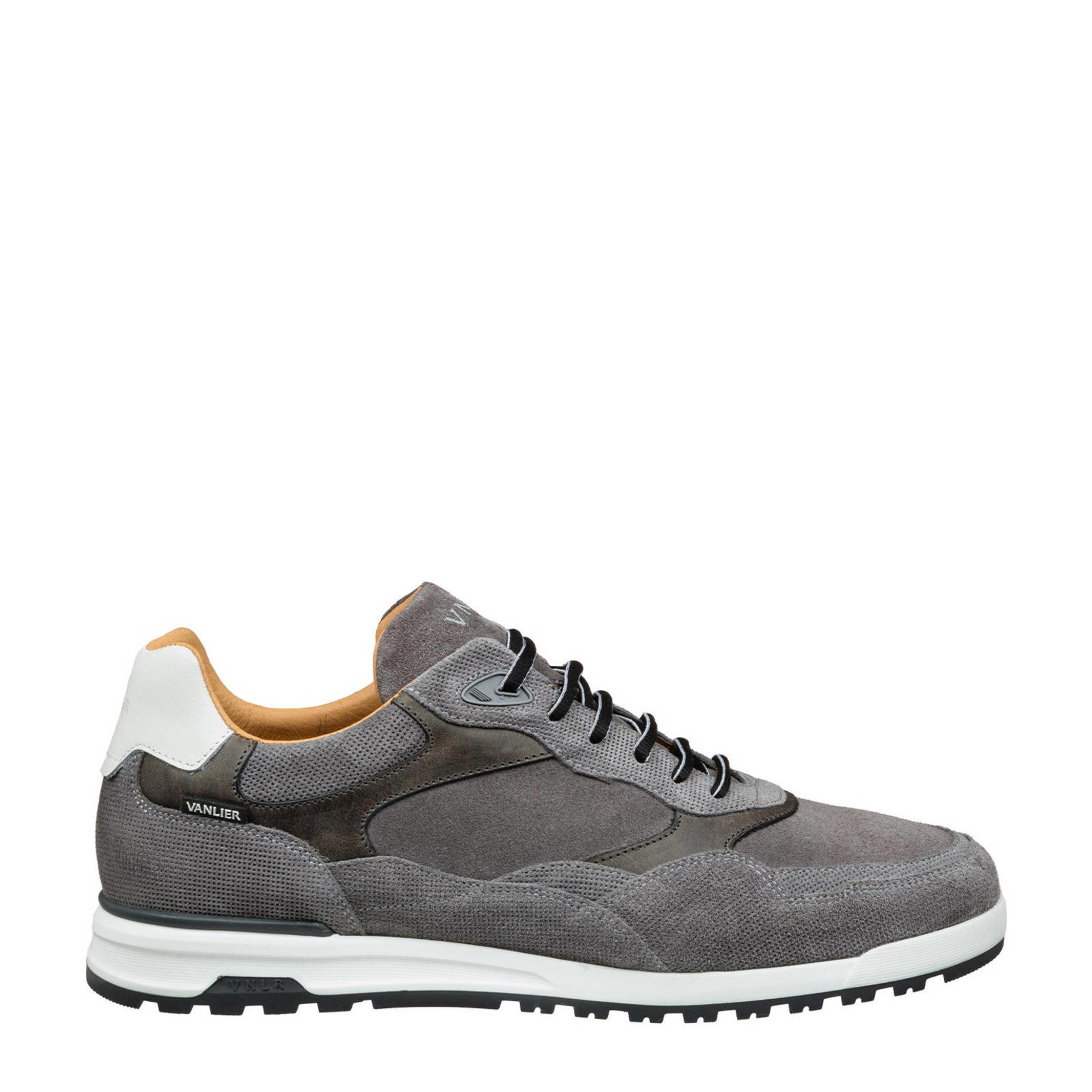 Van Lier Ravello suède sneakers donkergrijs | wehkamp