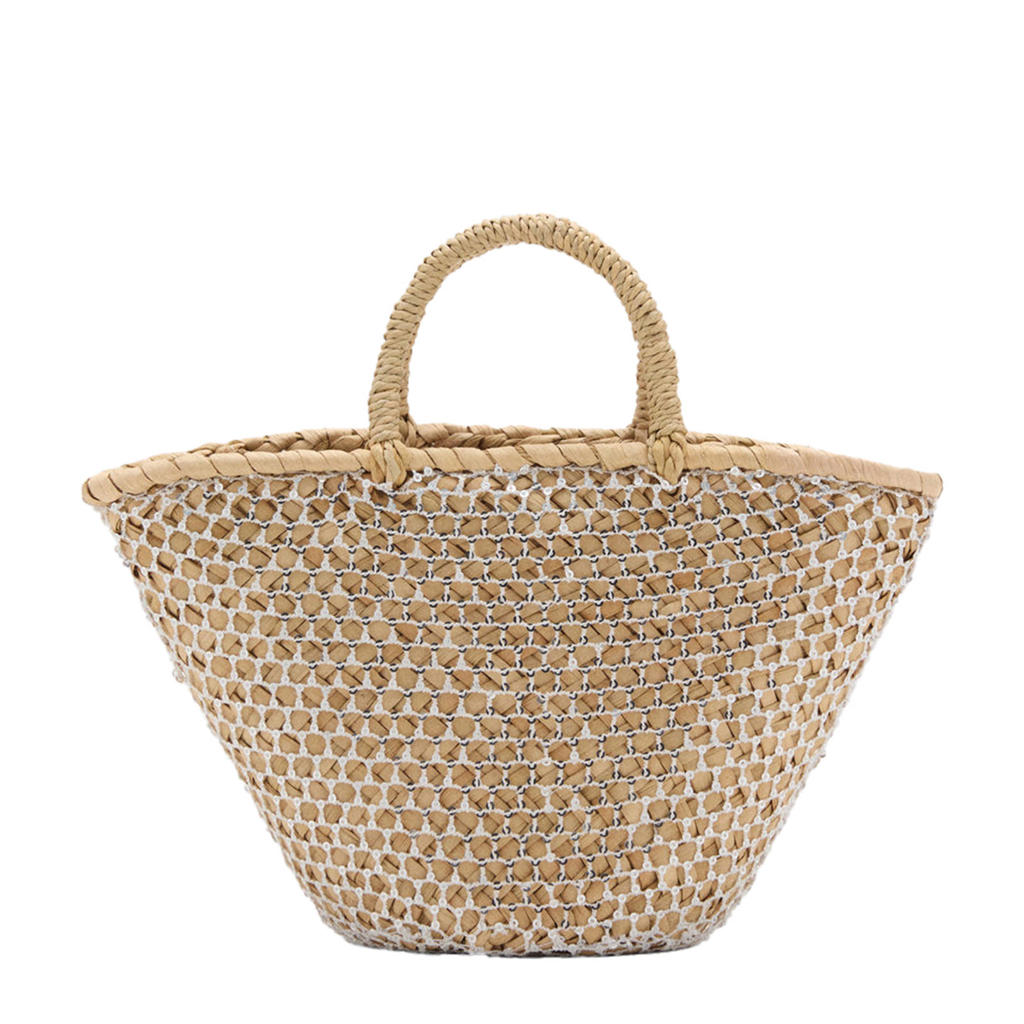 Mango mini shopper naturel kopen? | Morgen in huis | wehkamp