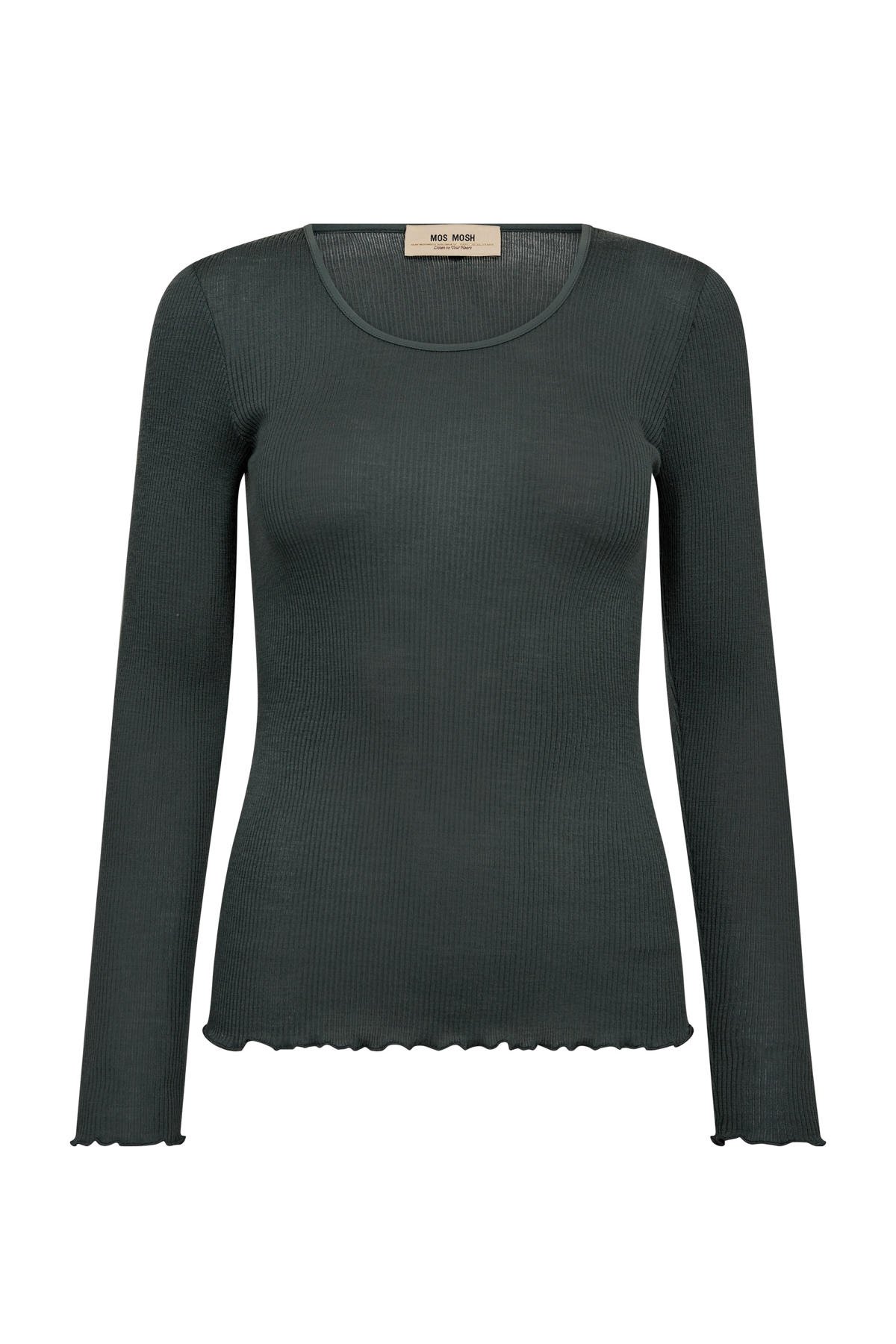 Mos Mosh wollen longsleeve grijs | wehkamp