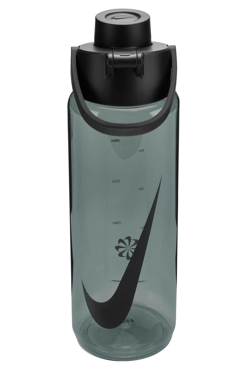 Nike bidon 700 ml Renew Recharge Chug Bottle grijs/zwart | wehkamp