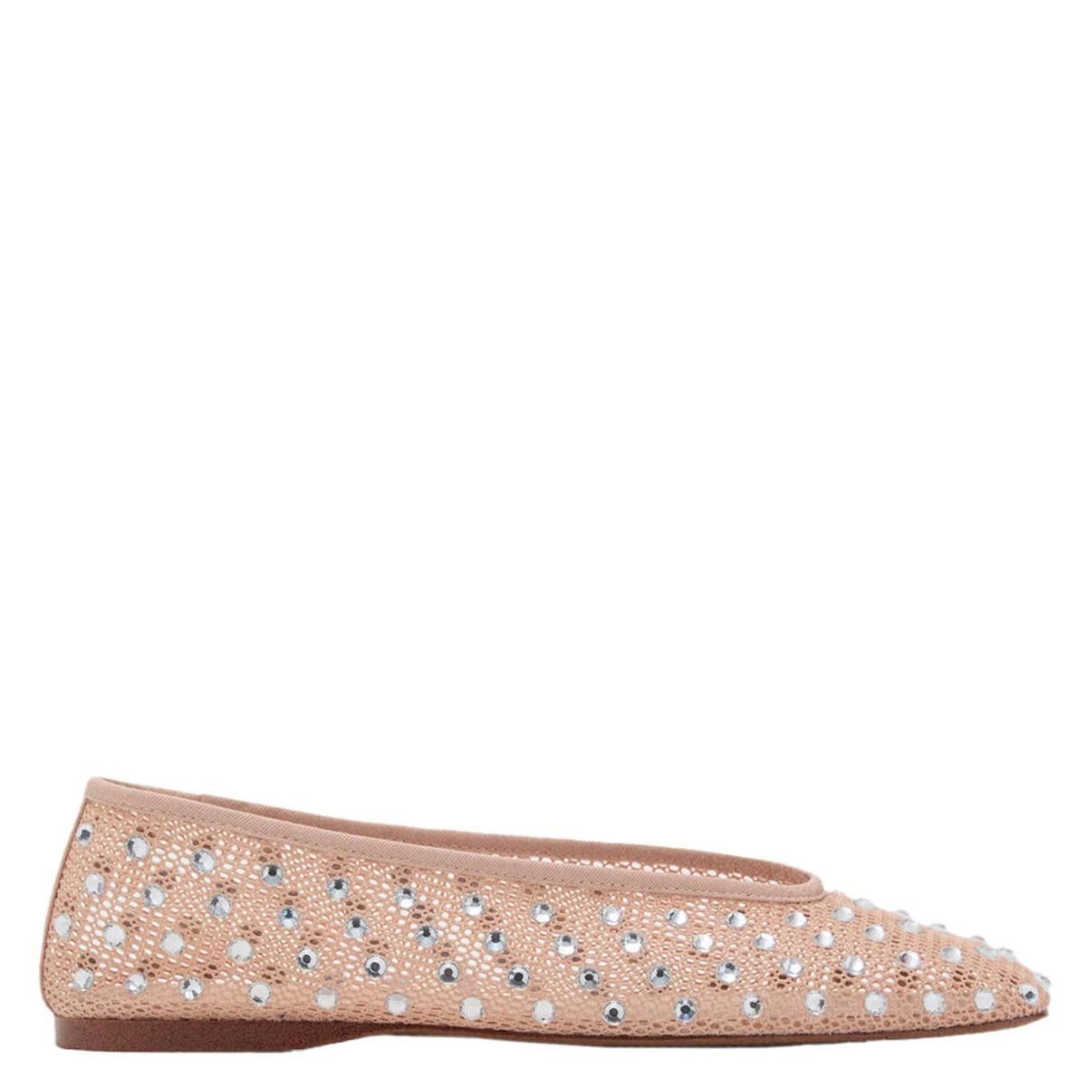 Mango ballerina's met strass pastelroze | wehkamp