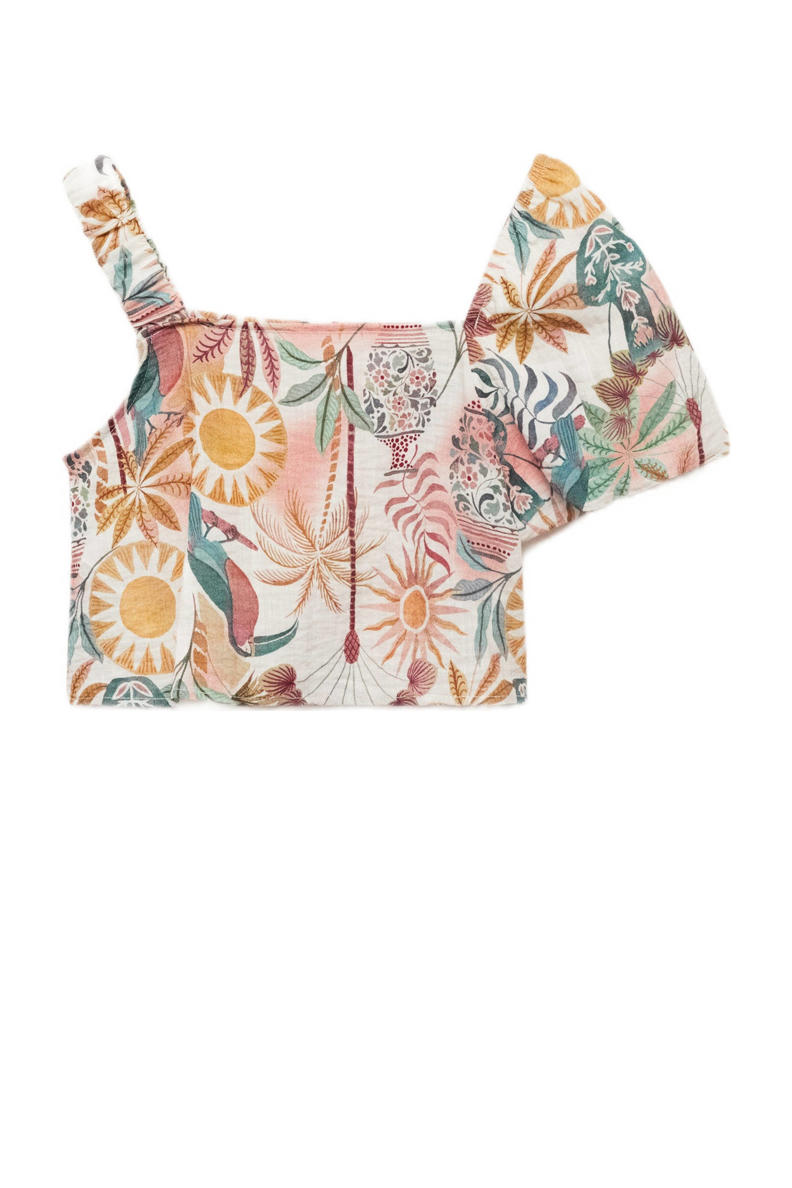 Mango Kids one shoulder top multi | wehkamp