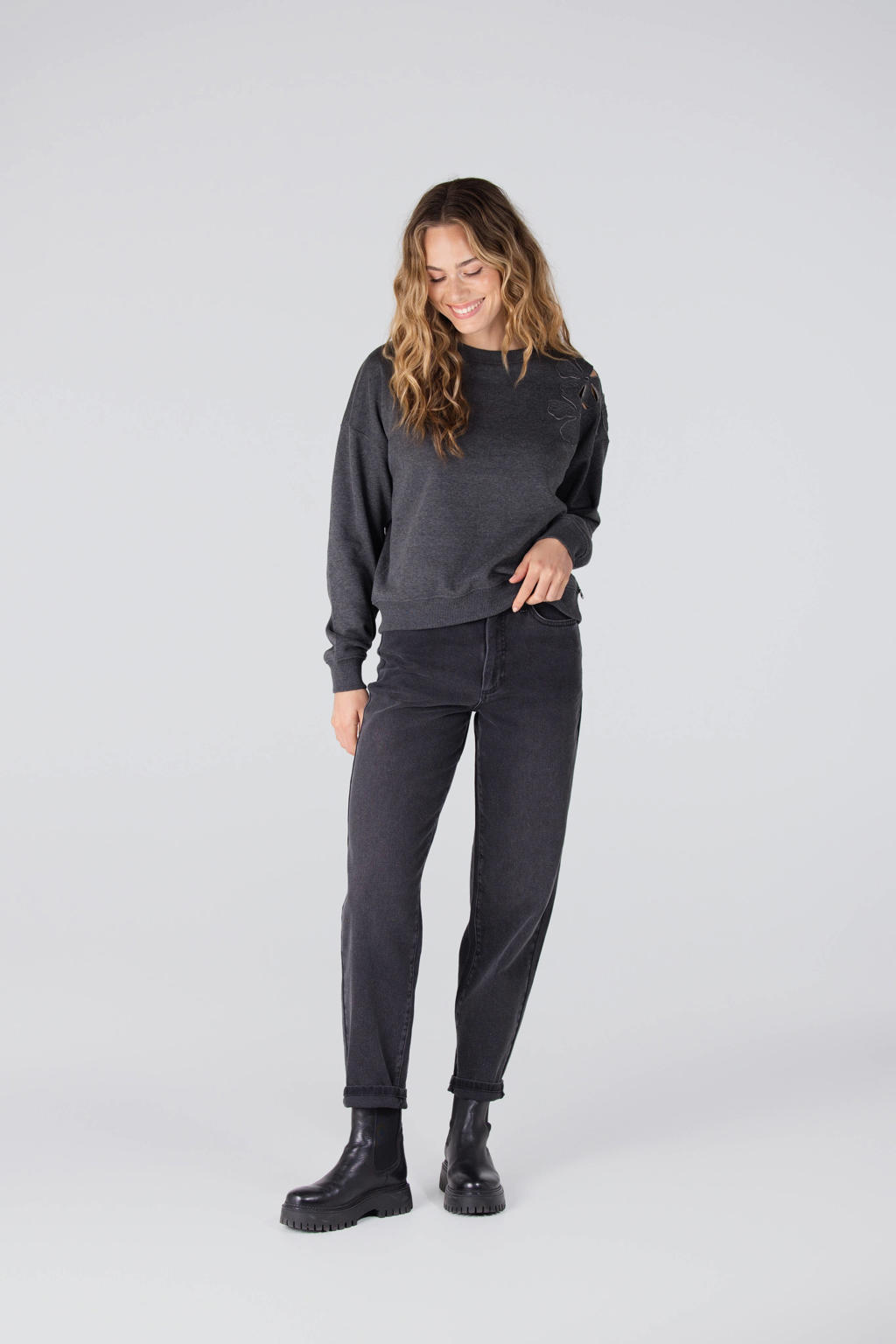 JANSEN Amsterdam sweater antraciet | wehkamp