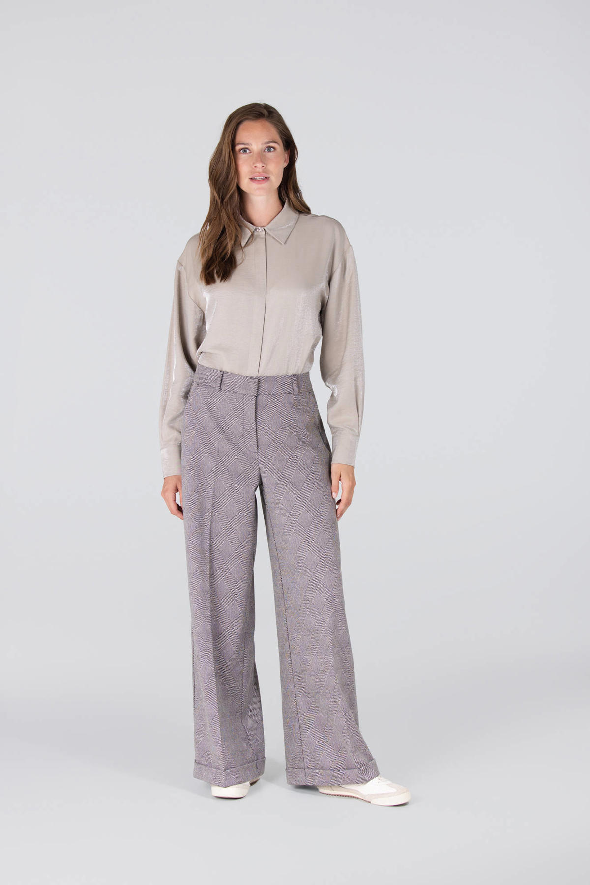 JANSEN Amsterdam wide leg regular waist casual broek zwart | wehkamp