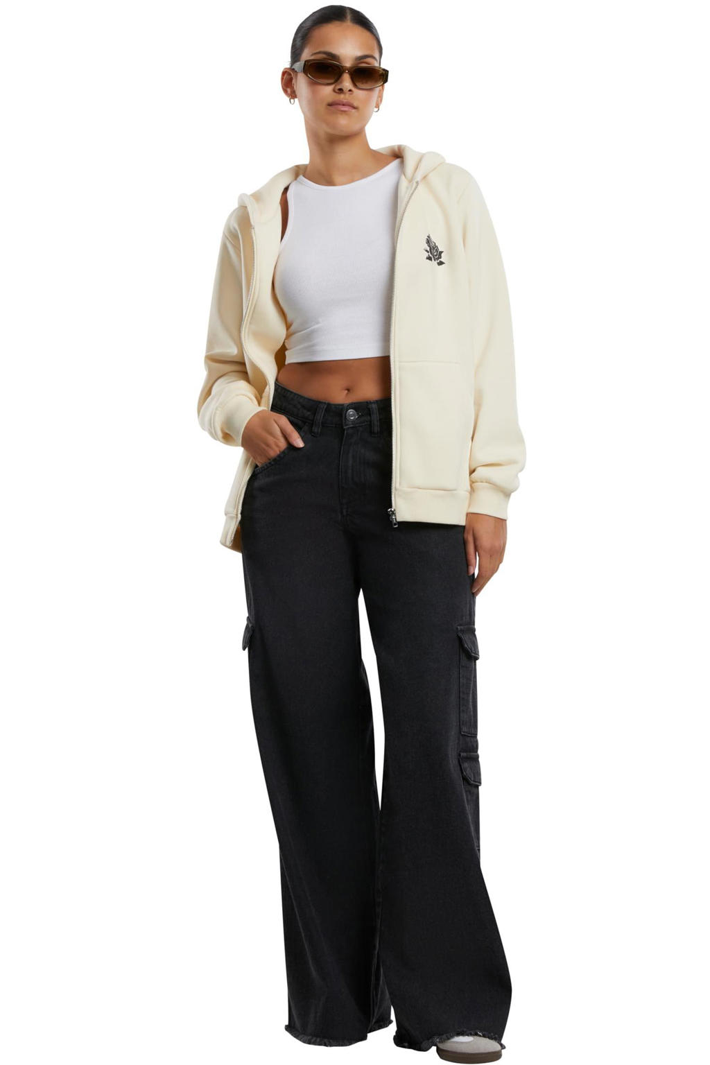 Miss Tee vest met backprint beige | wehkamp