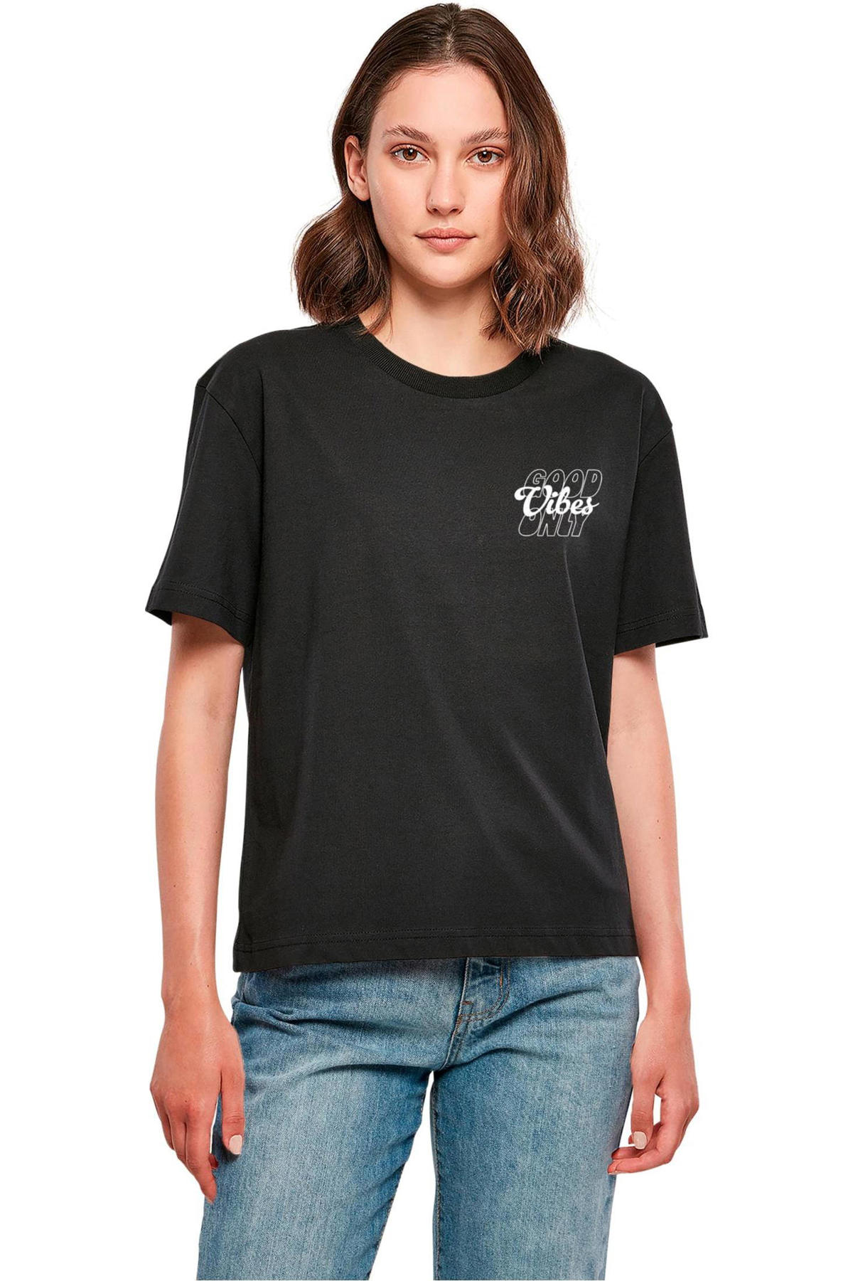 Miss Tee T-shirt met backprint zwart | wehkamp