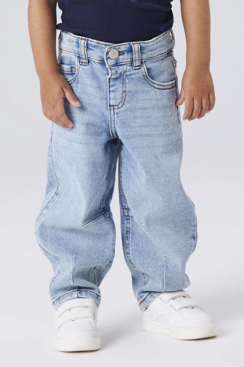 NAME IT MINI baggy jeans medium blue denim | wehkamp