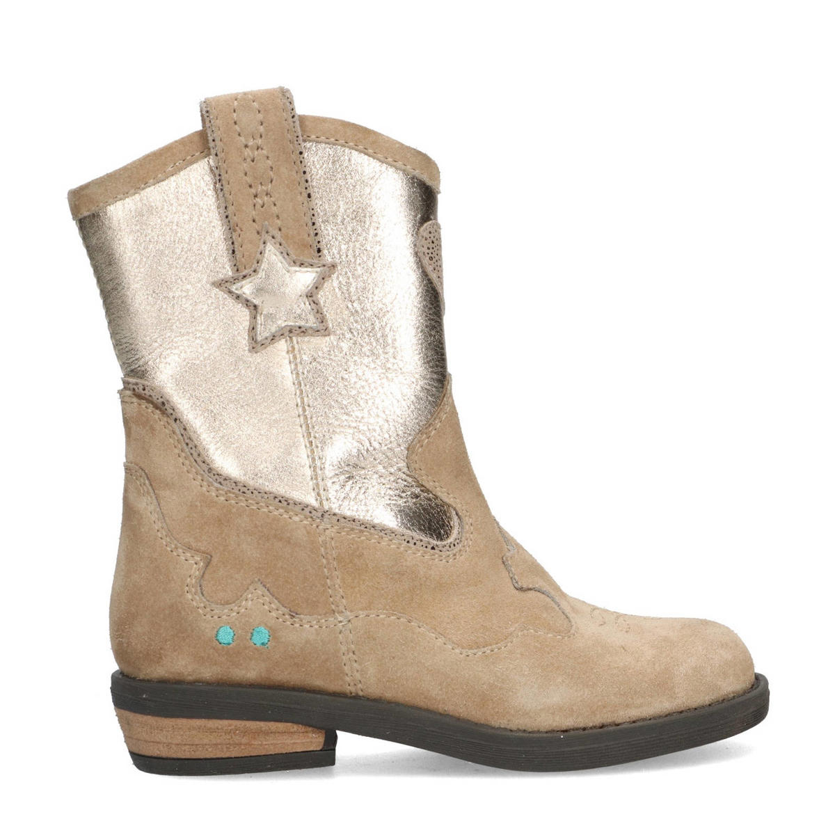 BunniesJR Roxy Rodeo suède cowboylaarzen beige/goud | wehkamp