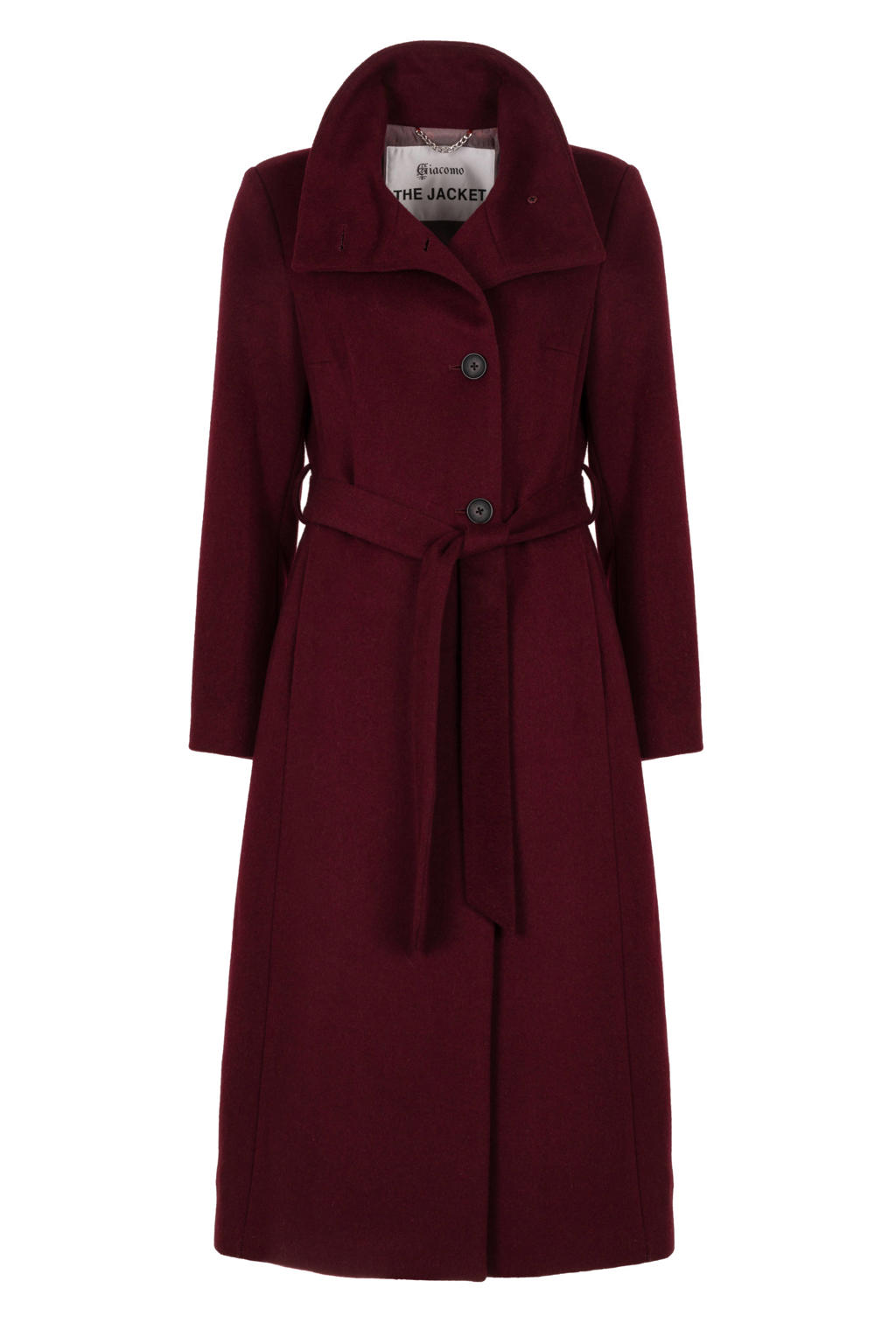 Giacomo wollen manteljas donkerrood | wehkamp