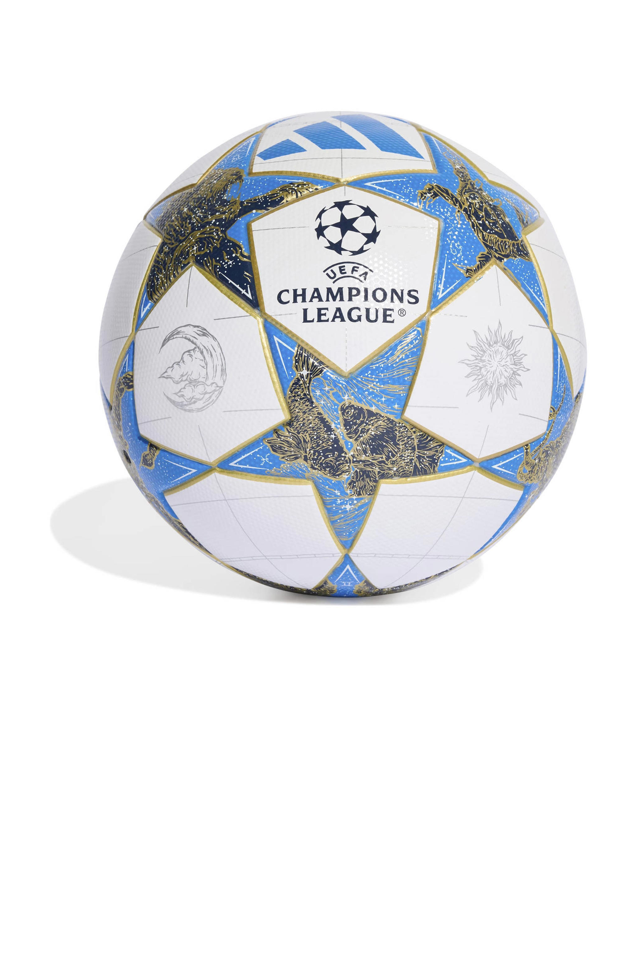 adidas Performance voetbal UCL League 25/26 wit/blauw/goud maat 5 | wehkamp
