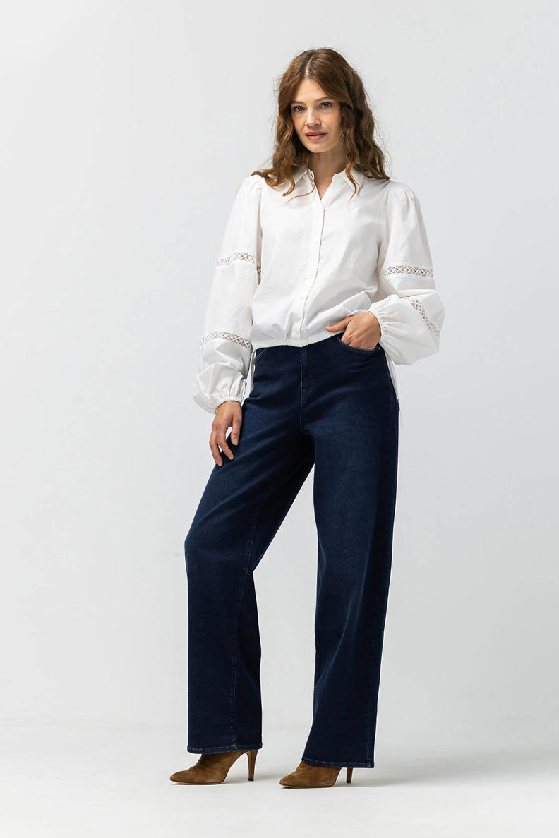 LabeL DOT blouse wit broderie | wehkamp