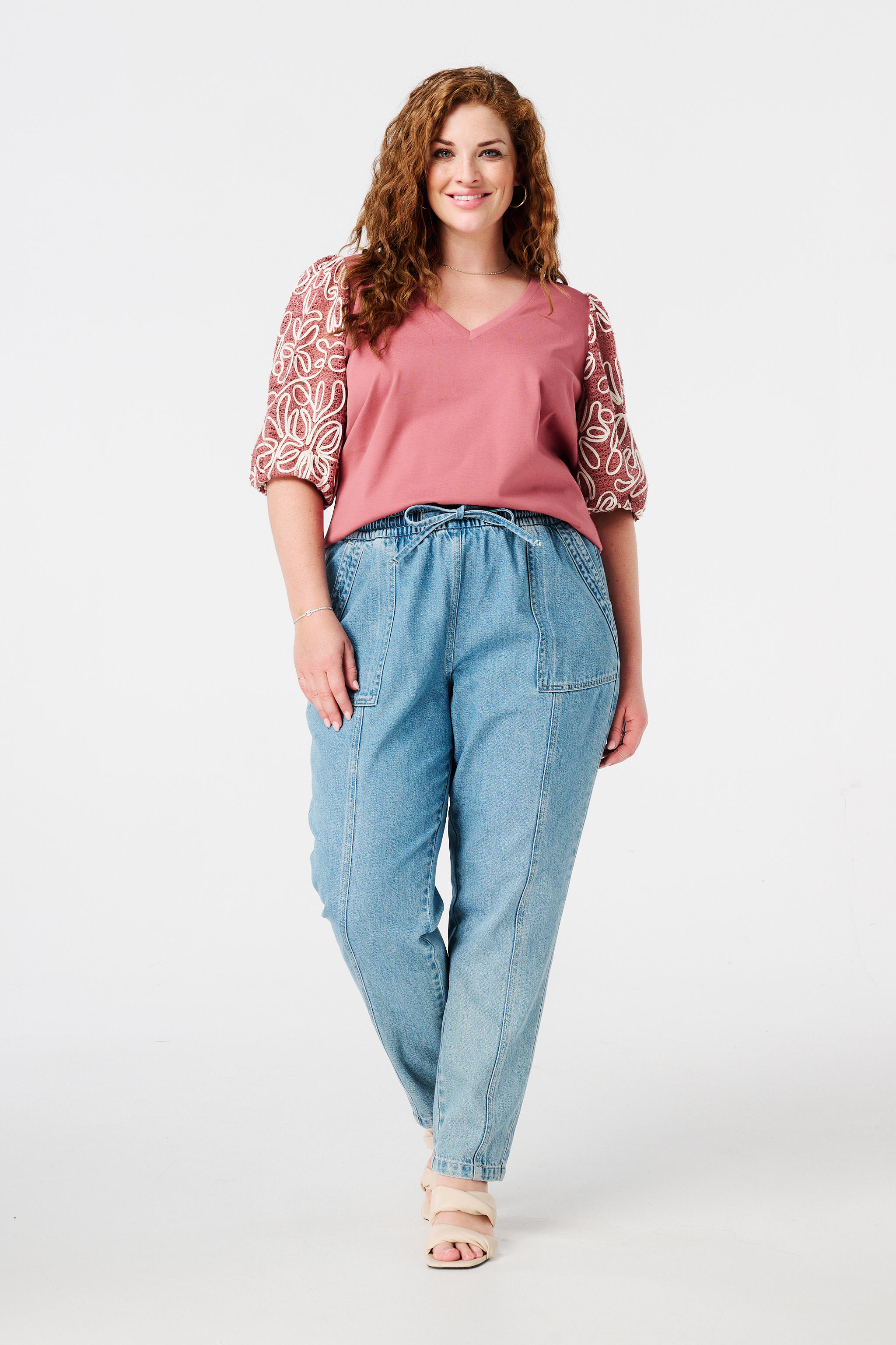 MS Mode top oudroze broderie kopen? | Morgen in huis | wehkamp