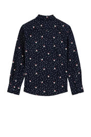 WE Fashion kerst overhemd met all over print donkerblauw/wit | wehkamp