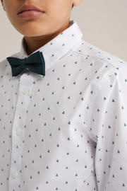 WE Fashion kerst overhemd met all over print wit/donkergroen | wehkamp