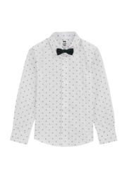 WE Fashion kerst overhemd met all over print wit/donkergroen | wehkamp