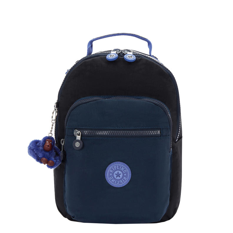 Kipling rugzak Seoul S zwart/donkerblauw | wehkamp