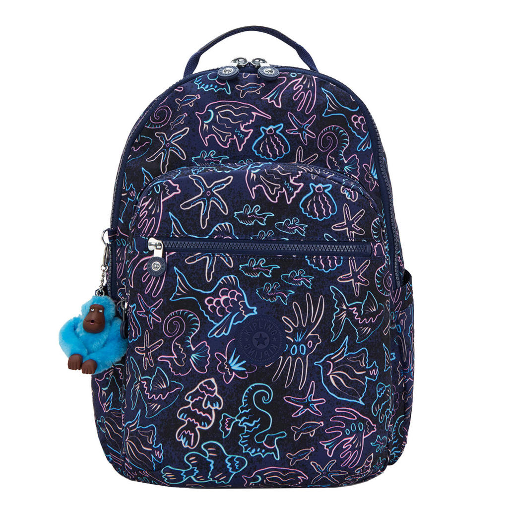 Kipling rugzak Seoul College donkerblauw | wehkamp