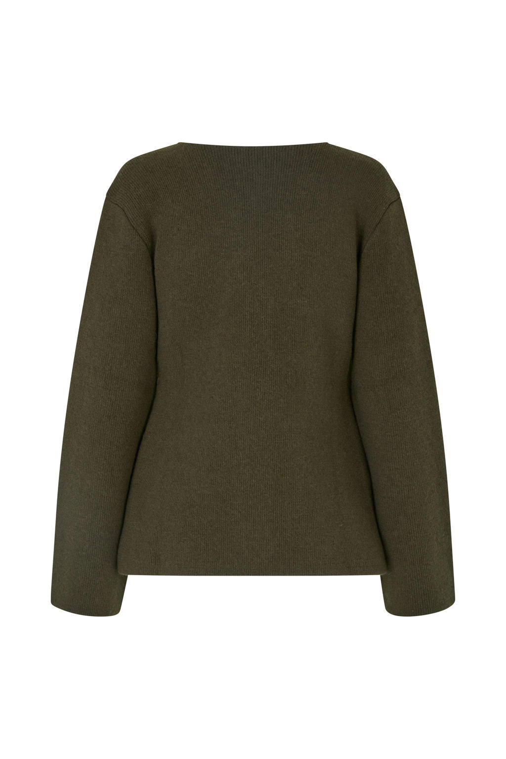 Modström gebreid vest met wol groen | wehkamp