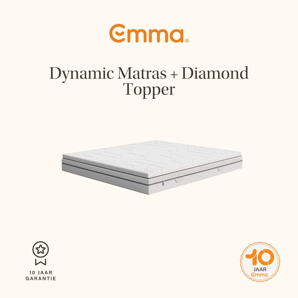 Emma Dynamic matras bundel + Diamond topper 180x200 | wehkamp