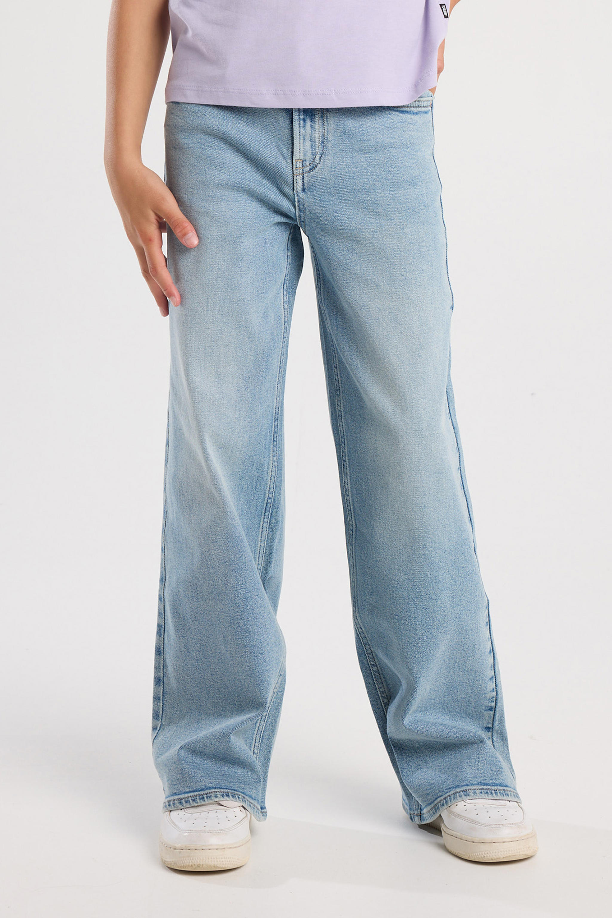 America Today wide leg jeans light blue denim | wehkamp