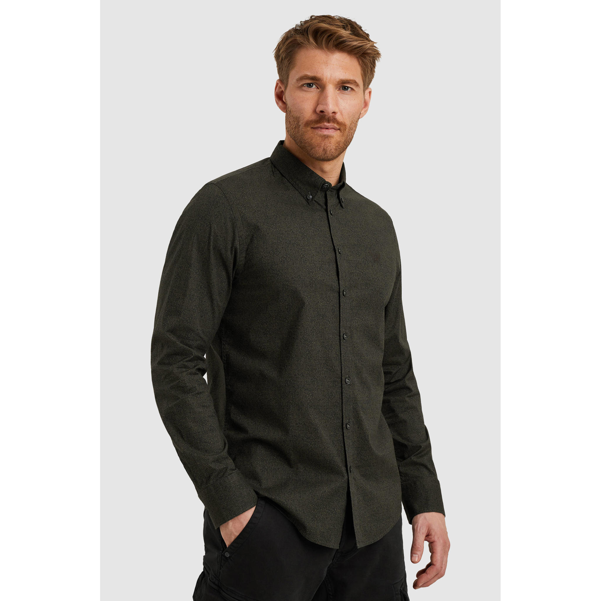 PME Legend regular casual overhemd grijs | wehkamp
