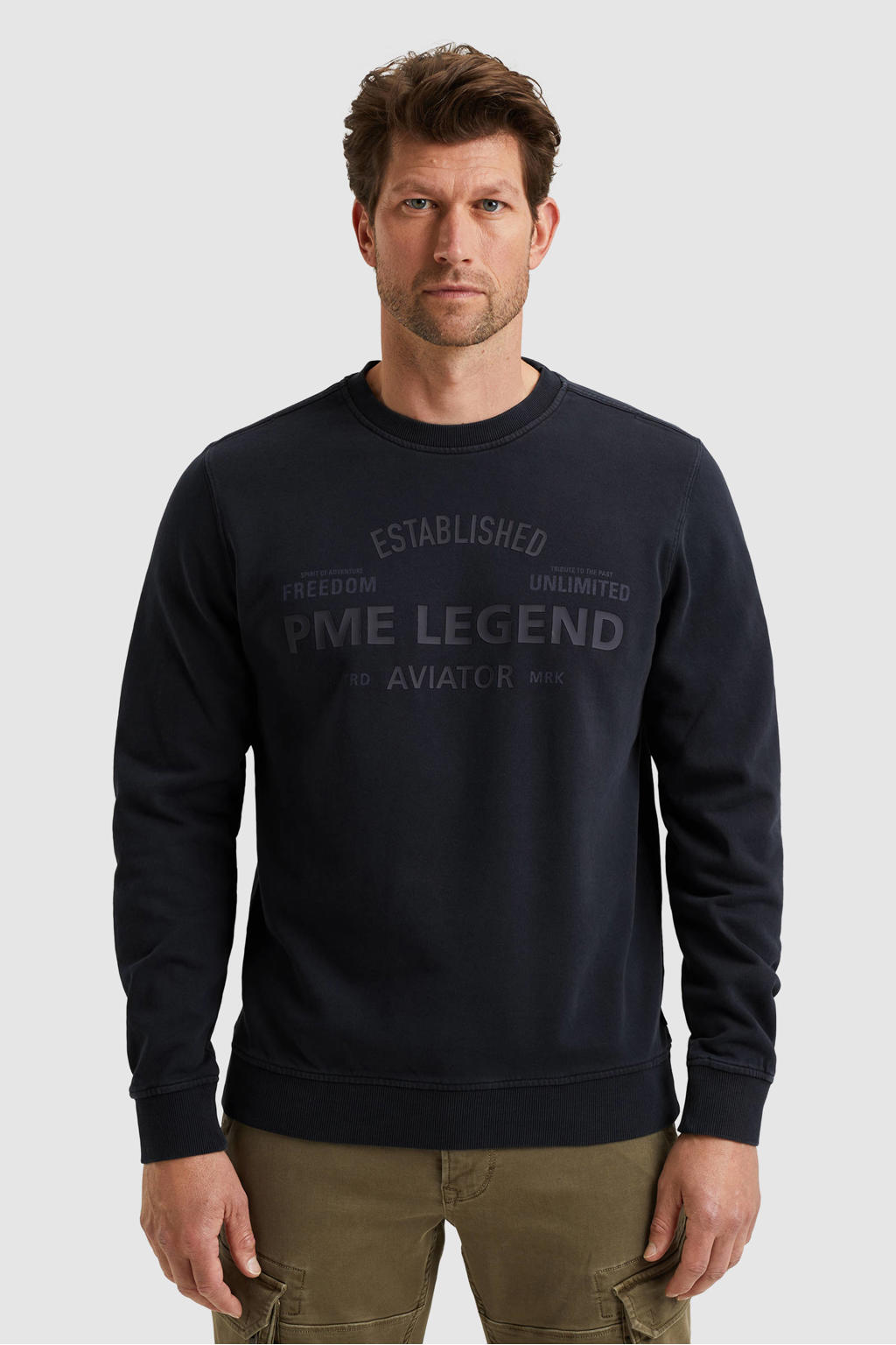 PME Legend sweater donkerblauw | wehkamp