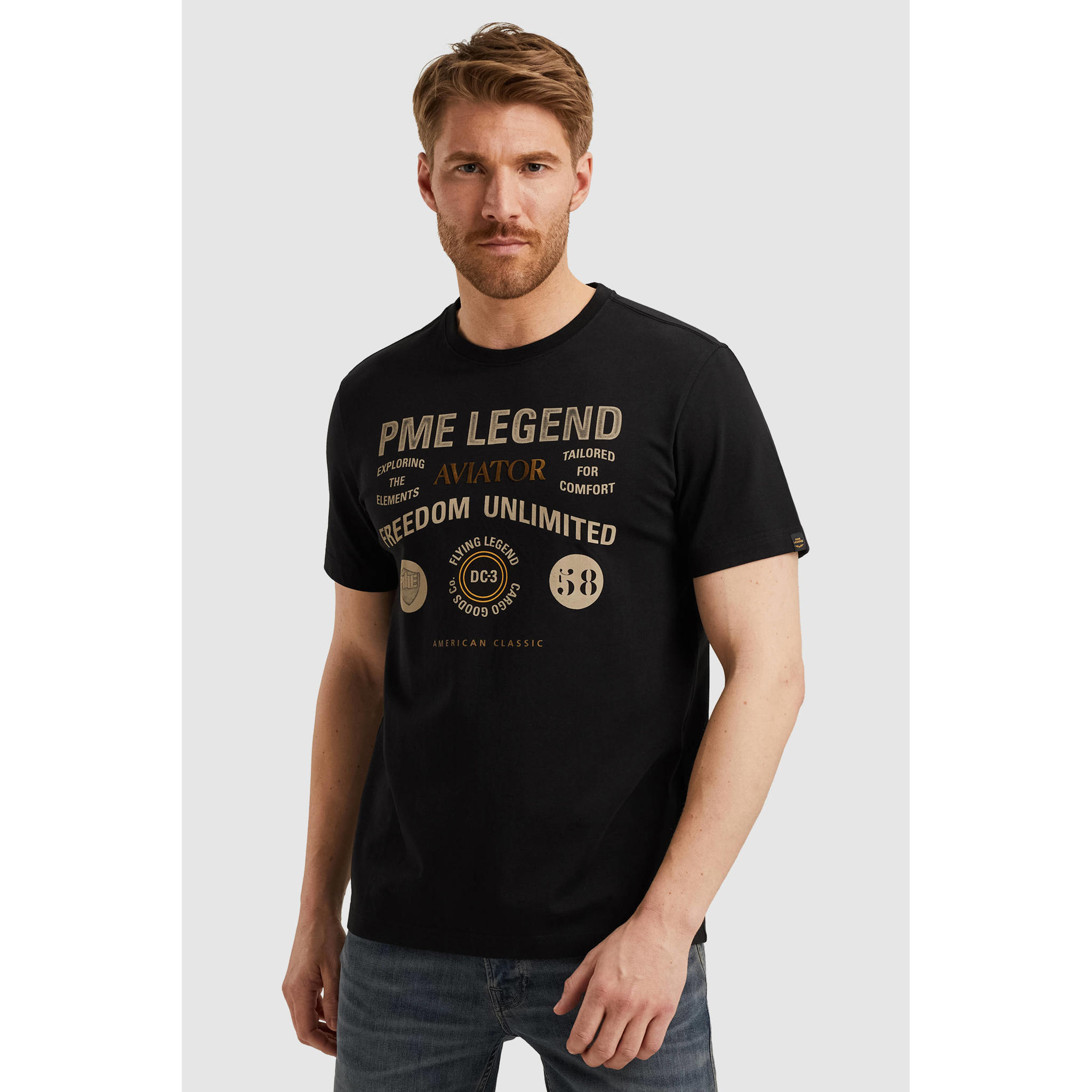 PME Legend regular T-shirt zwart | wehkamp