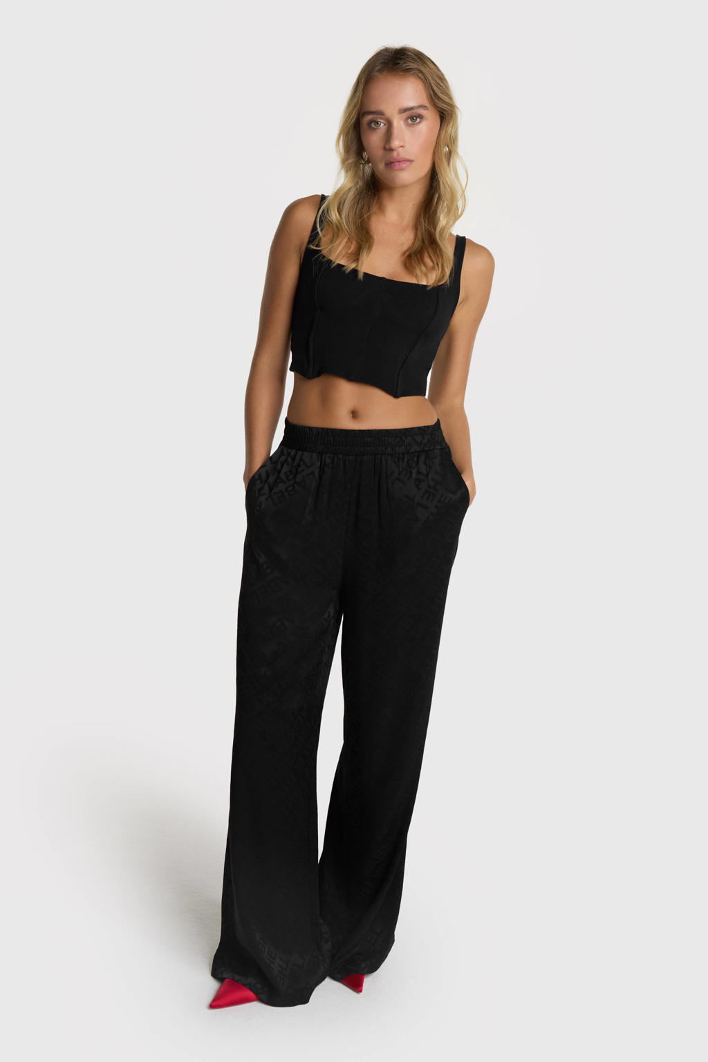 Alix the Label high waist broek zwart | wehkamp